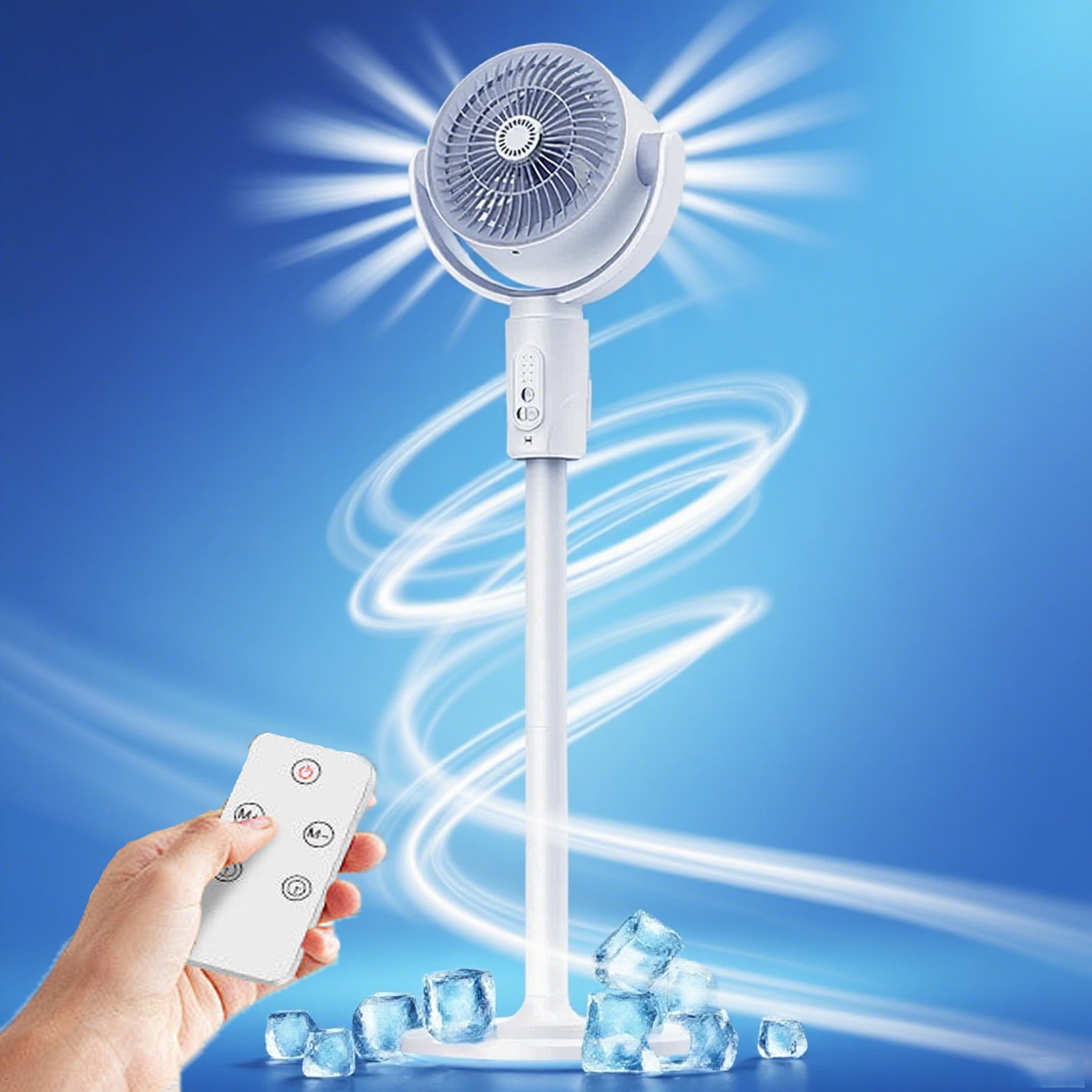 Summer Clearance! Standing Fan For Bedroom, 2025 New Air Circulator, 5 Speeds, 3 In 1 Pedestal ...