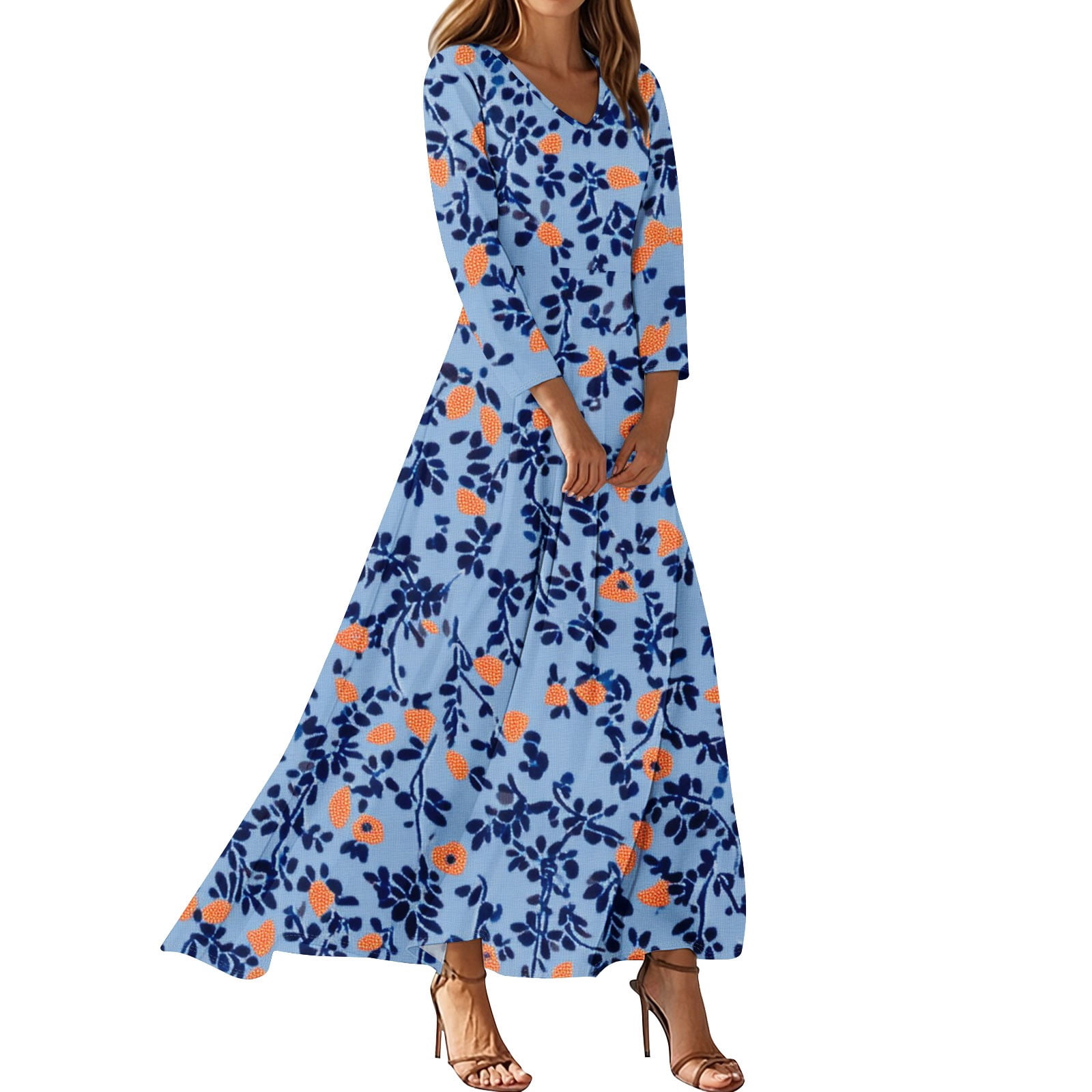 Summer Clearance Womens Clothing Women's 3/4 Sleeve Fashion Floral ...