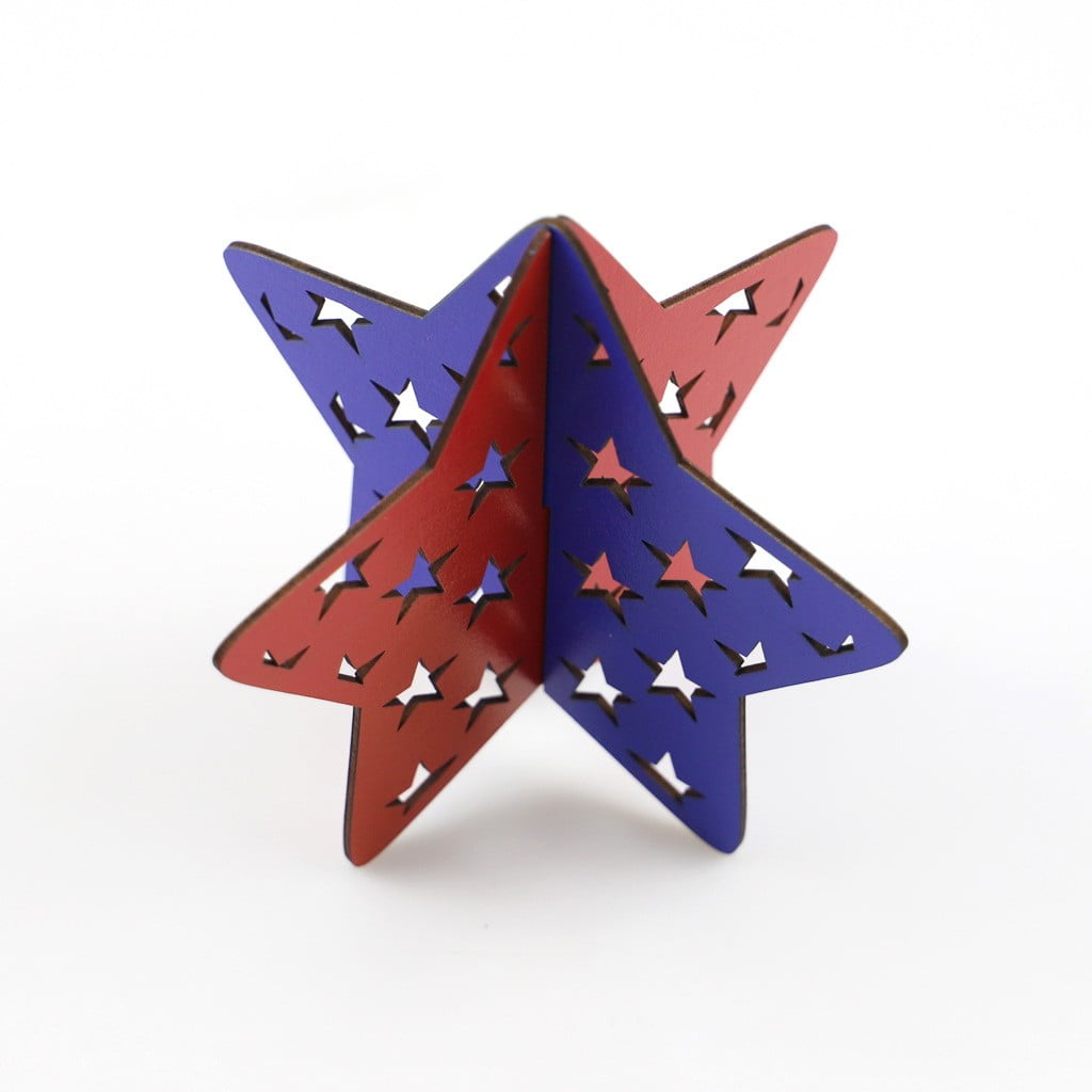 Summer Clearance karymi 4th of July American Independence Day Wooden ...