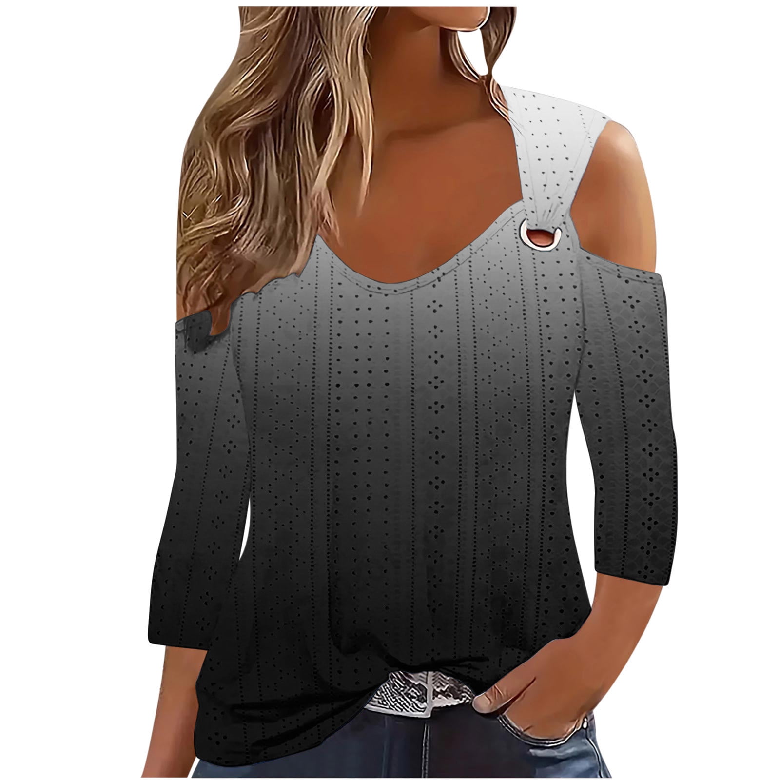 Summer Clothes Outfits Women Over 50 Everyday Blouses for Women Lace ...