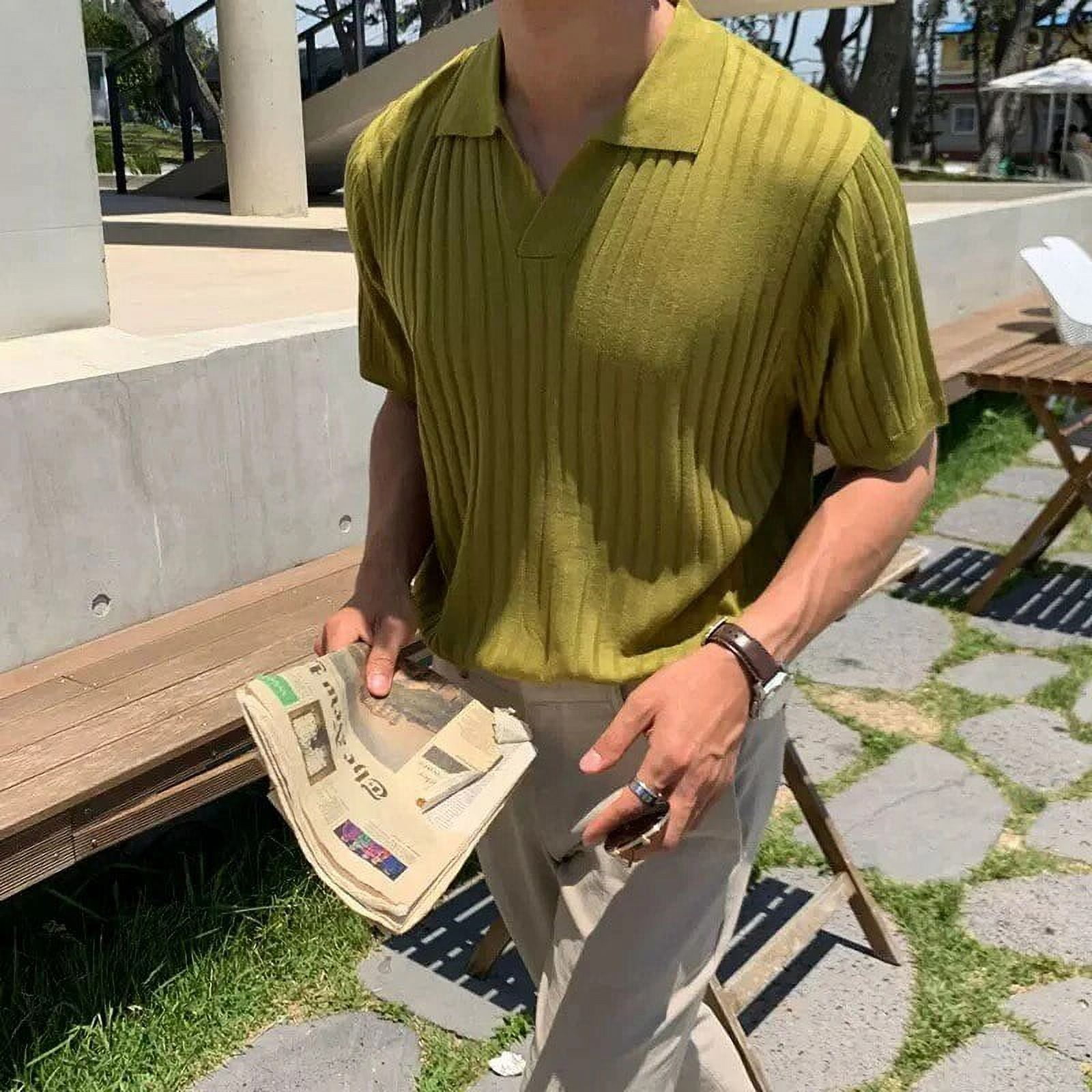 Summer Clothing Men's Light Luxury Knitted Jacquard Polo Summer Clothing Men's Light Luxury Knitted Jacquard Polo