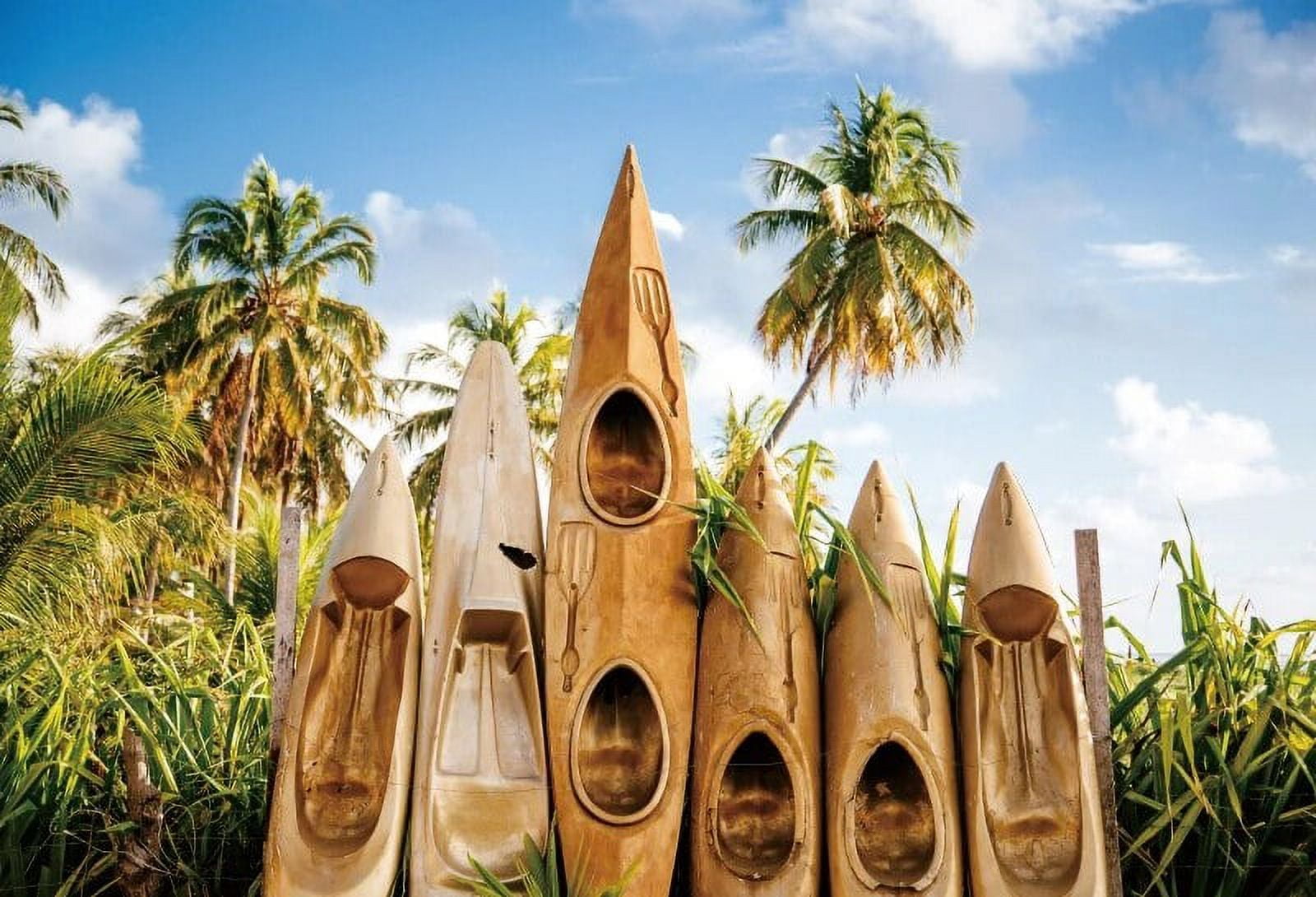 Summer Cloud Blue Sky Seaside Beach Palms Tree Natural Scenery Backdrop ...