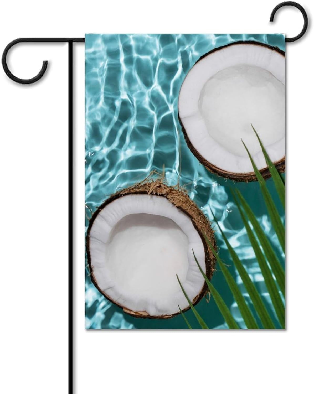 Summer Coconut Garden Flags Water Splashes Flag Double Sided Holiday ...
