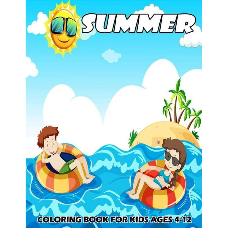 summer scene coloring book