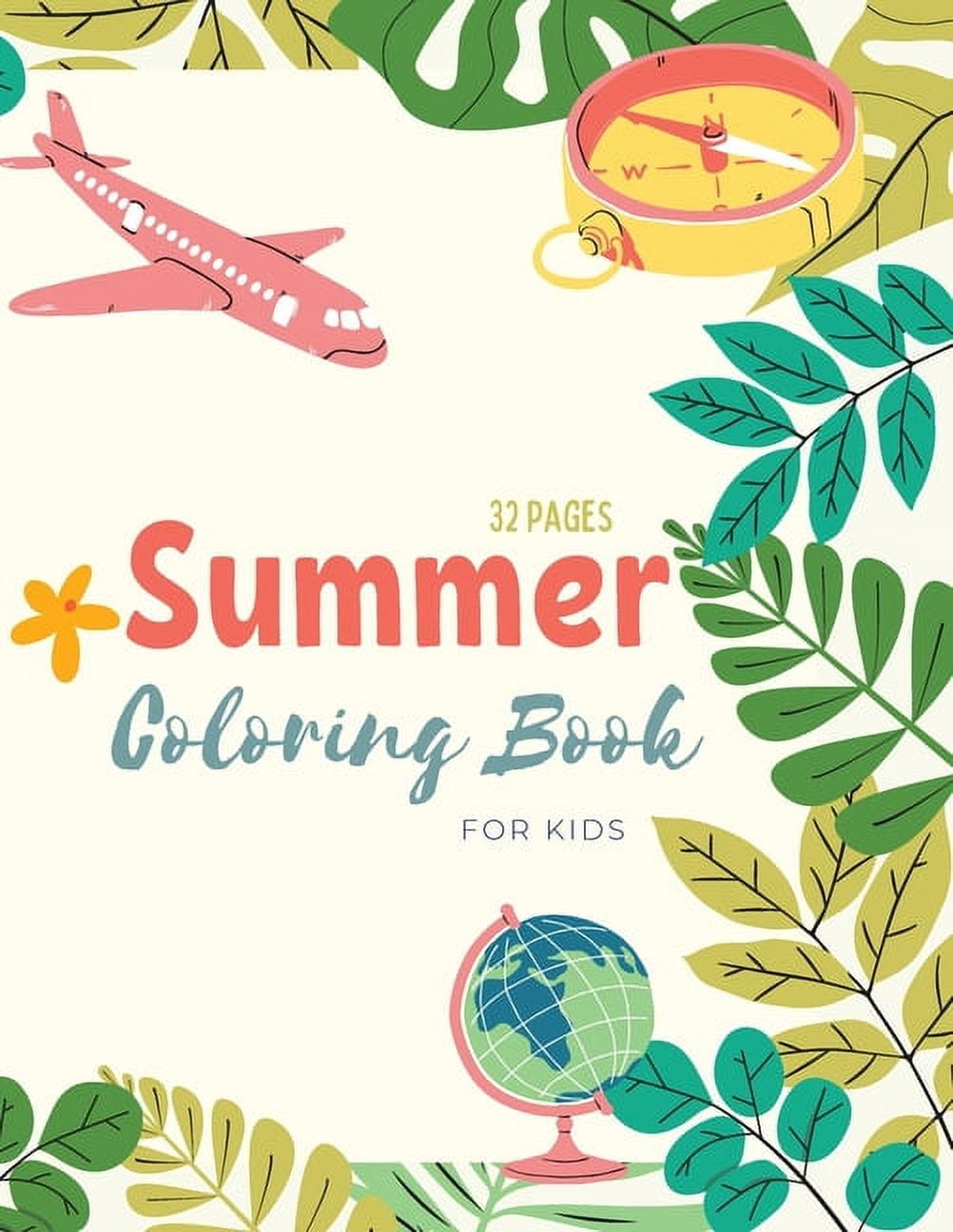 Summer Coloring Book: Summer Time Coloring Book For Kids: Beach Life ...