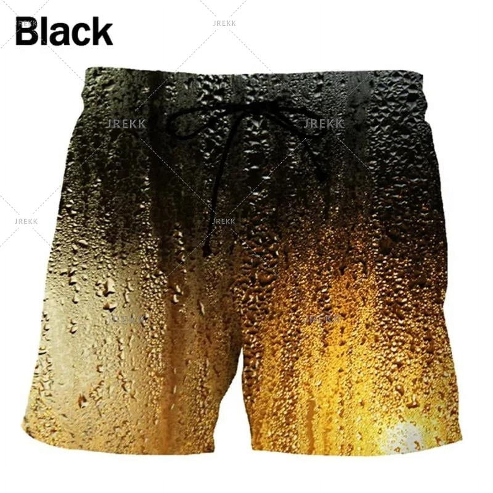 Summer Cool Beer Shorts Pants Men 3D Printed Swimsuit homme 2025 Swim ...