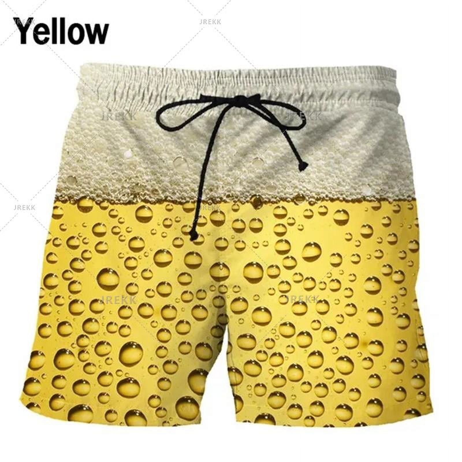 Summer Cool Beer Shorts Pants Men 3D Printed Swimsuit homme 2025 Swim ...