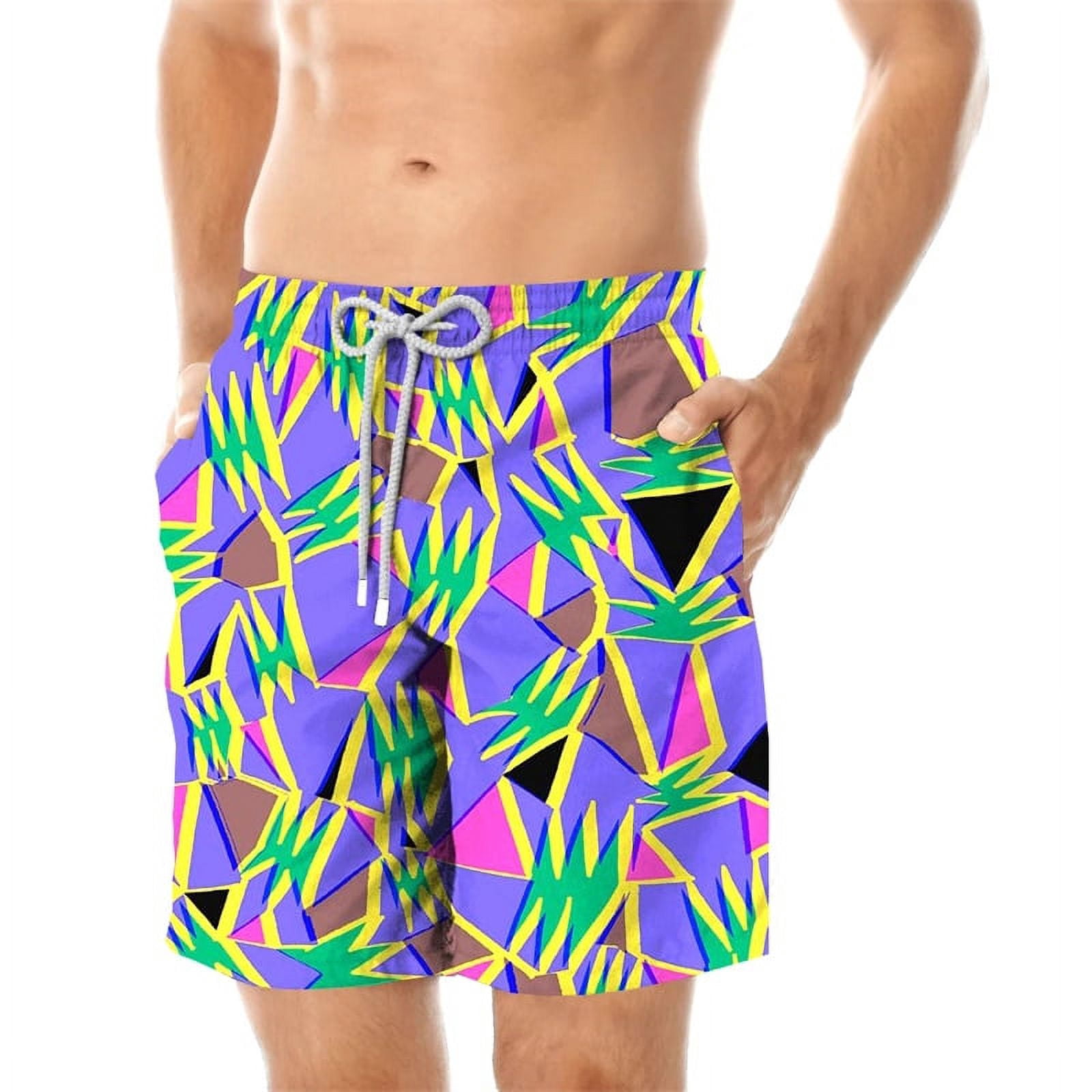 Summer Cool Short Pants Men 3D Printed Swimsuit Funny Smiley Swim ...