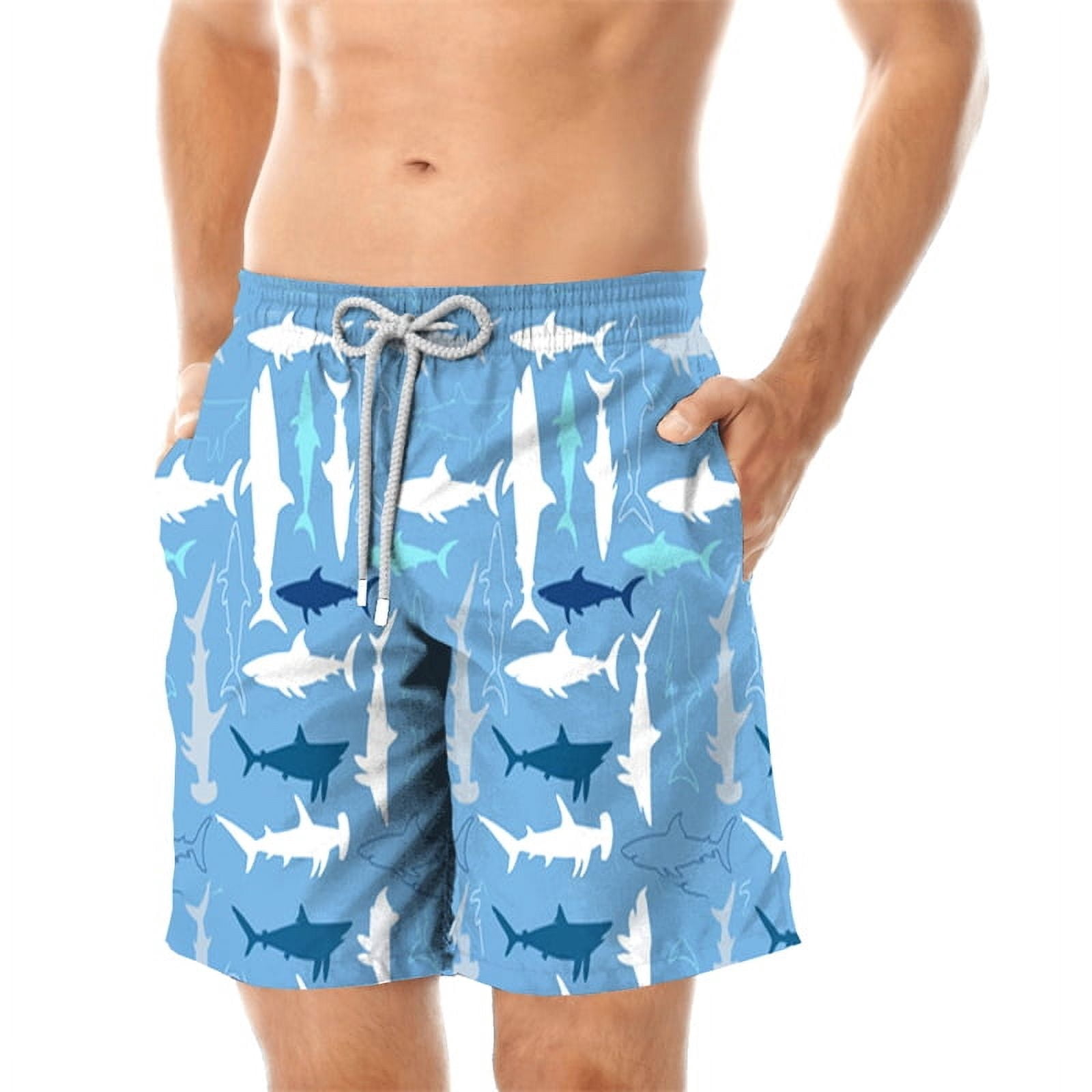 Summer Cool Short Pants Men 3D Printed Swimsuit Funny Smiley Swim ...