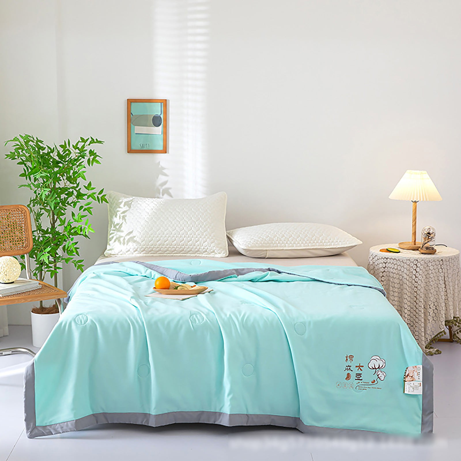 Summer Cool Thin Quilt, Machine-Washable And Water-Washed Cotton ...