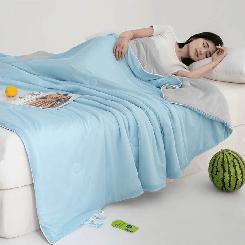 Summer Cooling Blanket Breathable Cool Down Air Condition Quilt Lightweight Summer Comforter ...