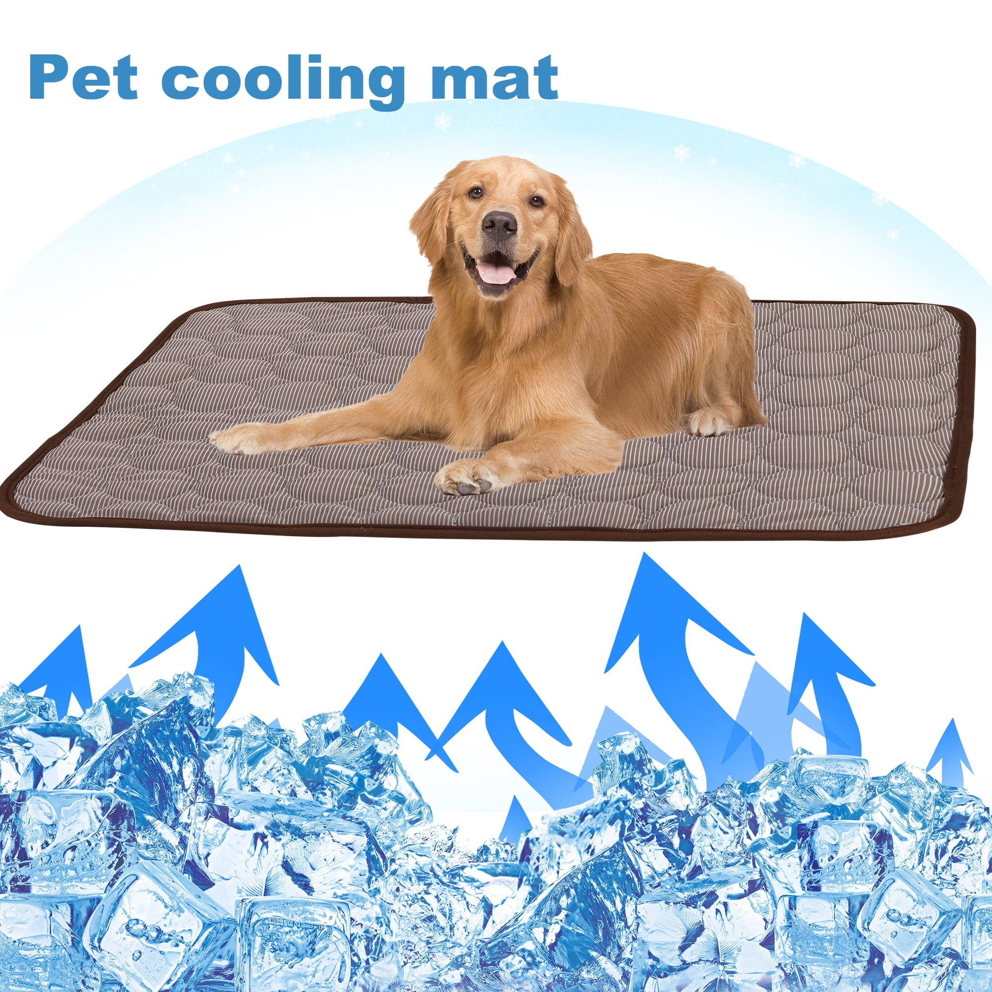 Summer Cooling Mat for Dogs Cats, Ice Silk Self Dog Cooling Mat ...