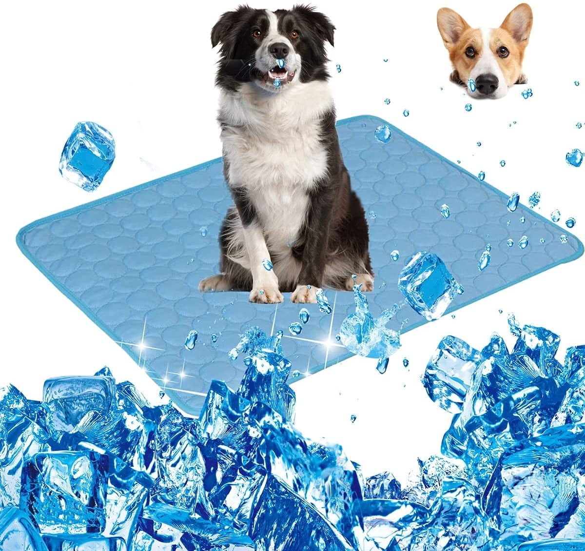 "Large Summer Cooling Mat for Dogs and Cats, Self-Cooling Ice Silk Pet ...