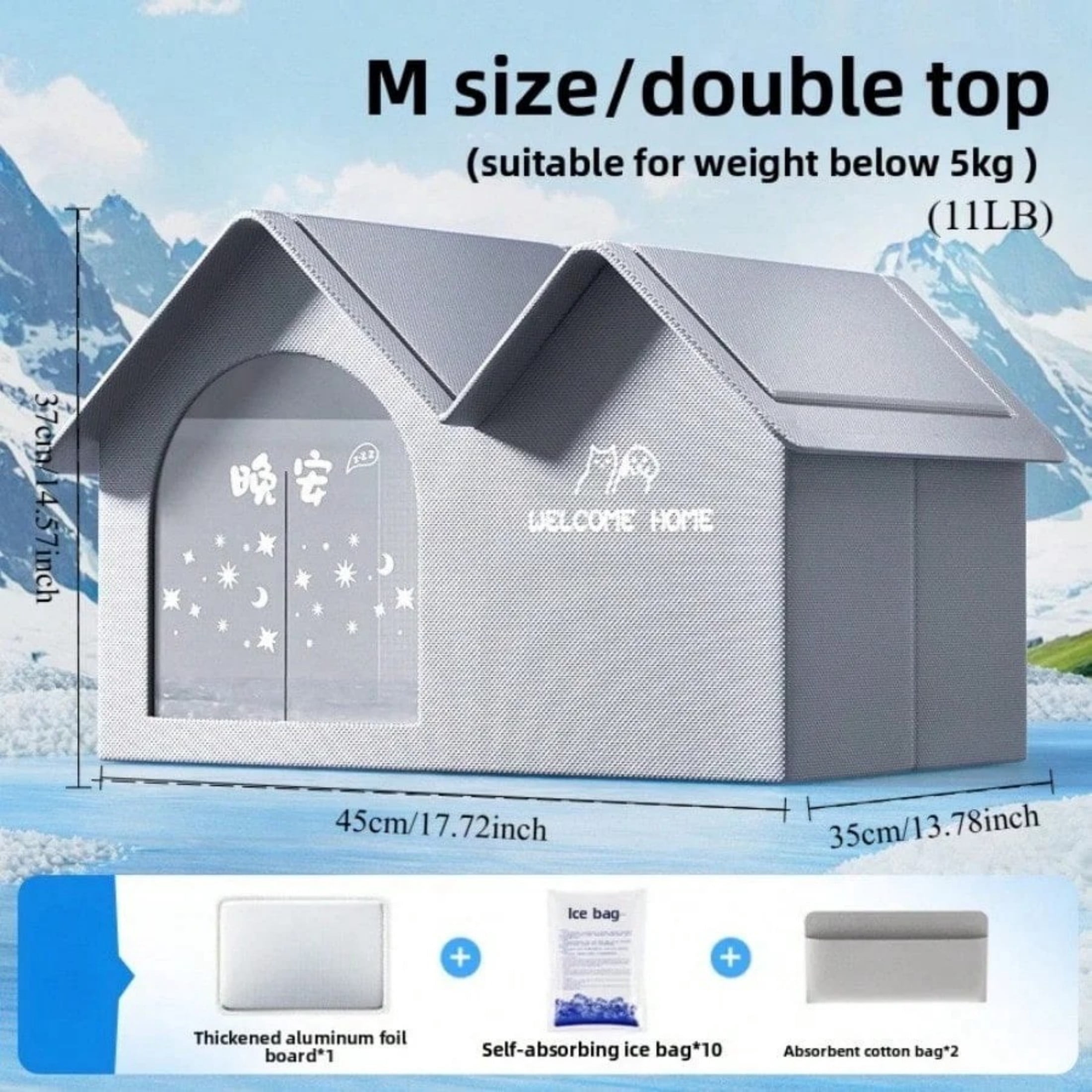 Summer Cooling Pet Bed for Cats and Dogs Ice House Air Conditioned Cat ...