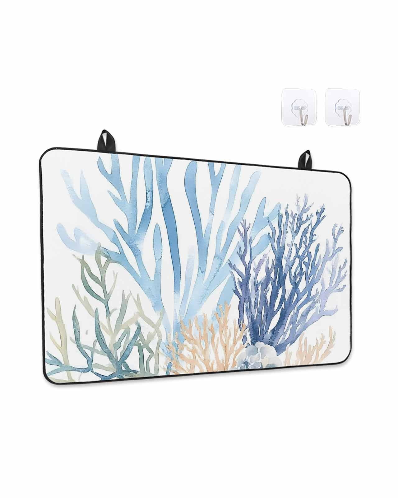 Summer Coral Stove Top Covers for Electric Stove, Kitchen Glass Ceramic ...