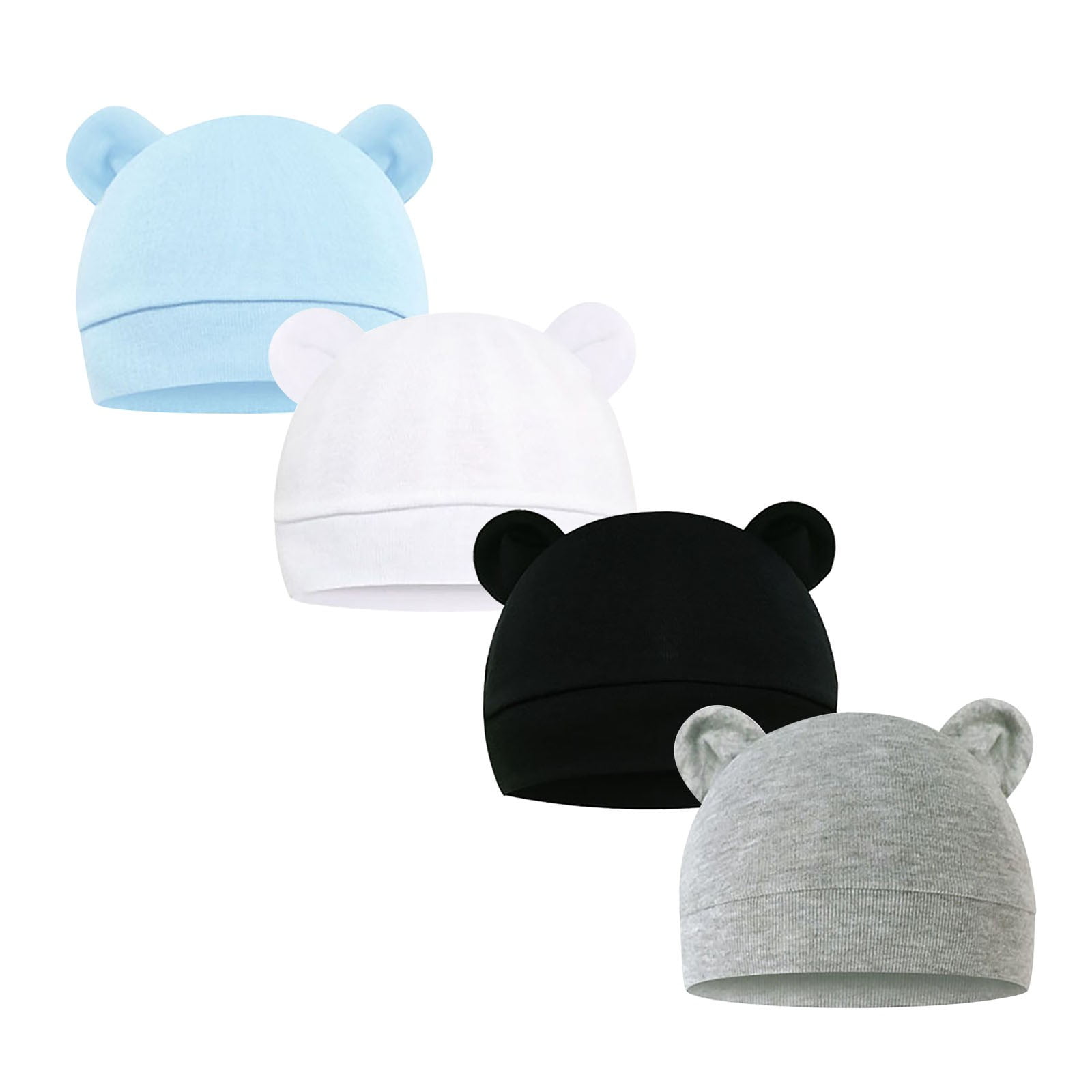 Summer Cotton Short Sleeve Baby Hats for Kids White Bear Crew Neck ...
