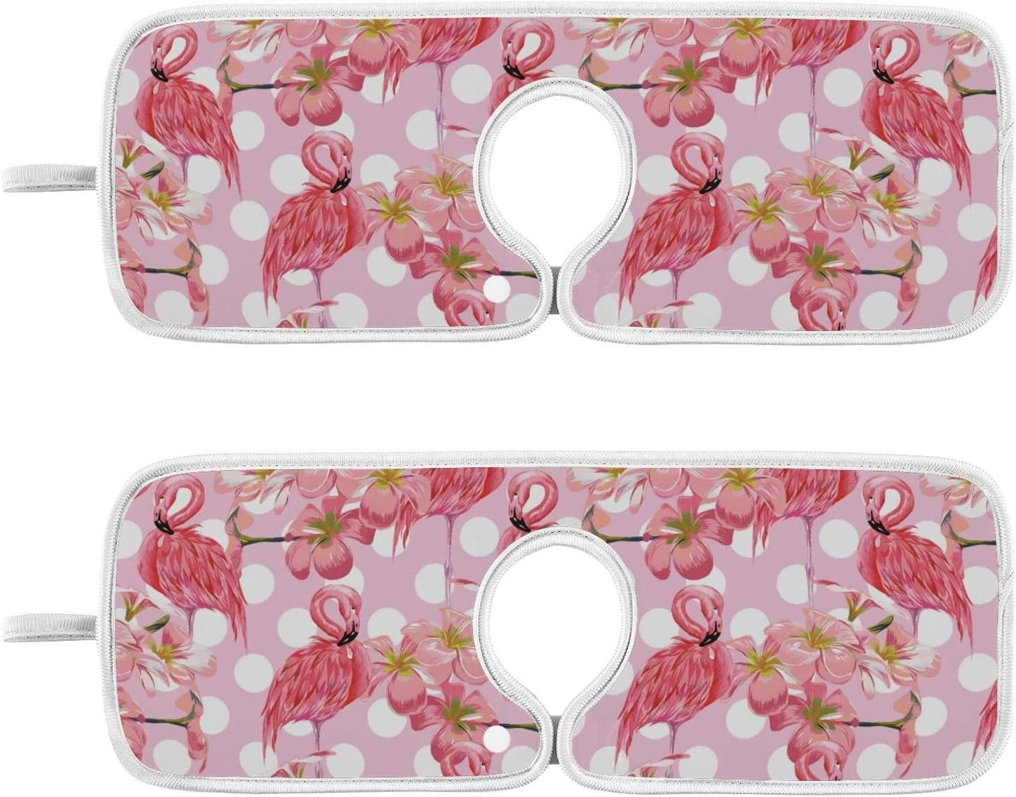 Summer Cute Flamingos Sink Splash Guard for Faucet 2 Packs Faucet ...
