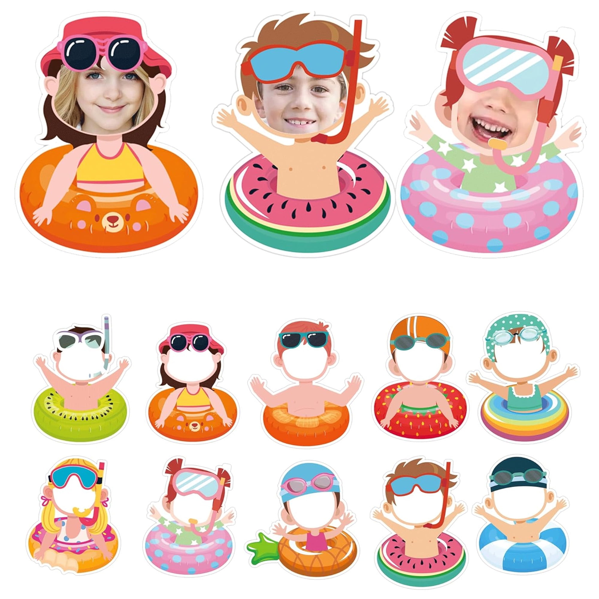 Summer Cutouts Swim Ring Cutouts with Photo Space for Bulletin Board 40 ...