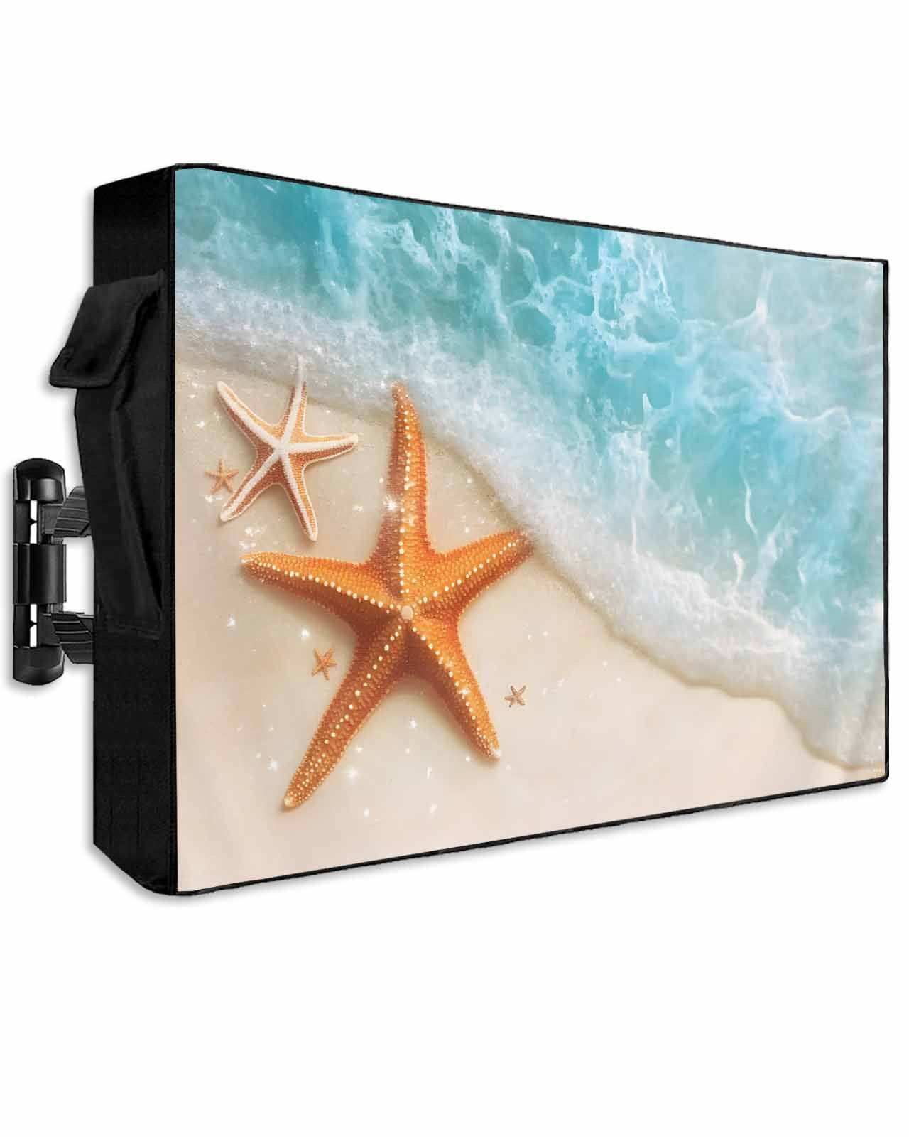Summer Cyan Outdoor TV Cover 60 to 65 inch Teal Beach Scenery Seaside ...