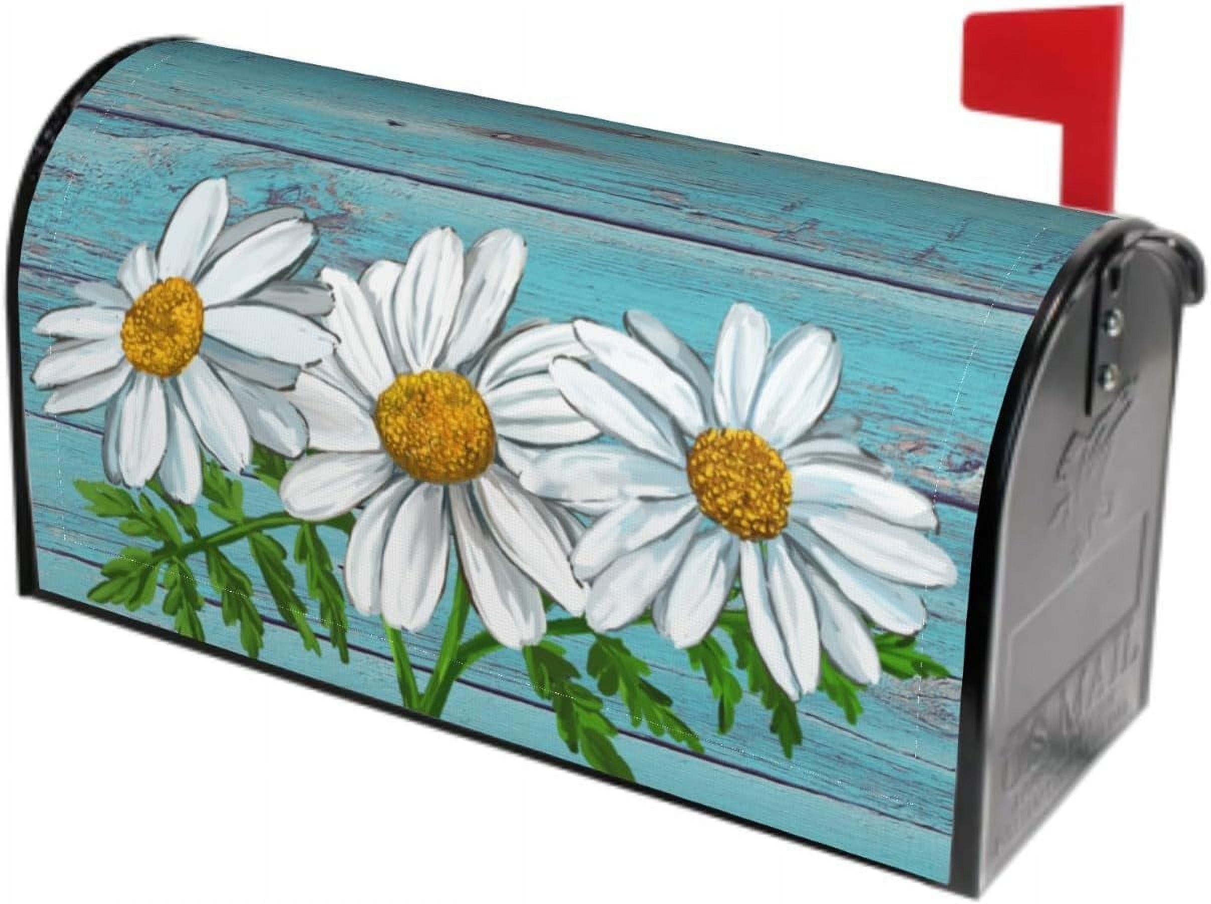 Summer Daisy Flowers Mailbox Cover Vintage Spring Floral Magnetic ...