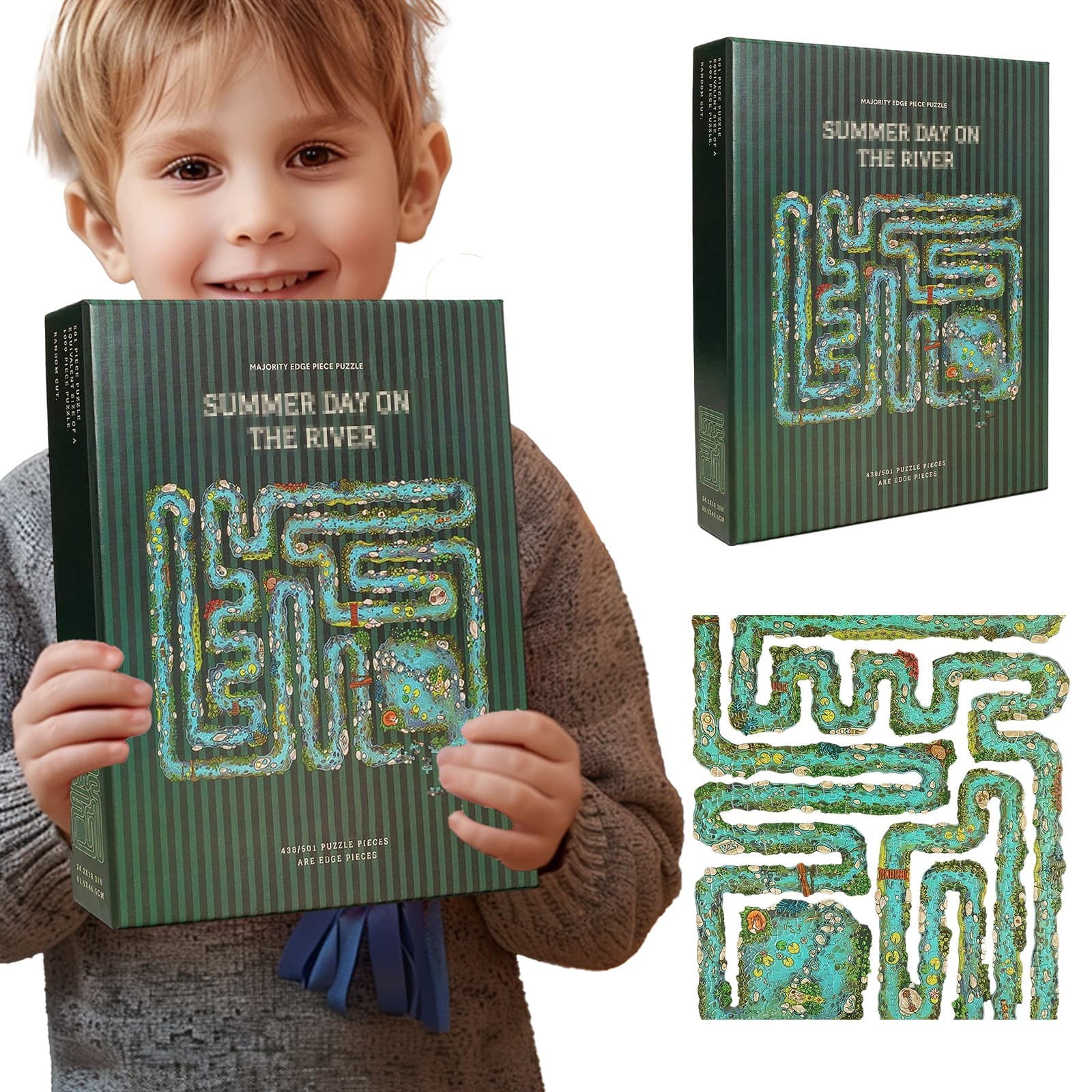 Summer Day on The River All-Edge Jigsaw Challenge,501 Piece Majority ...