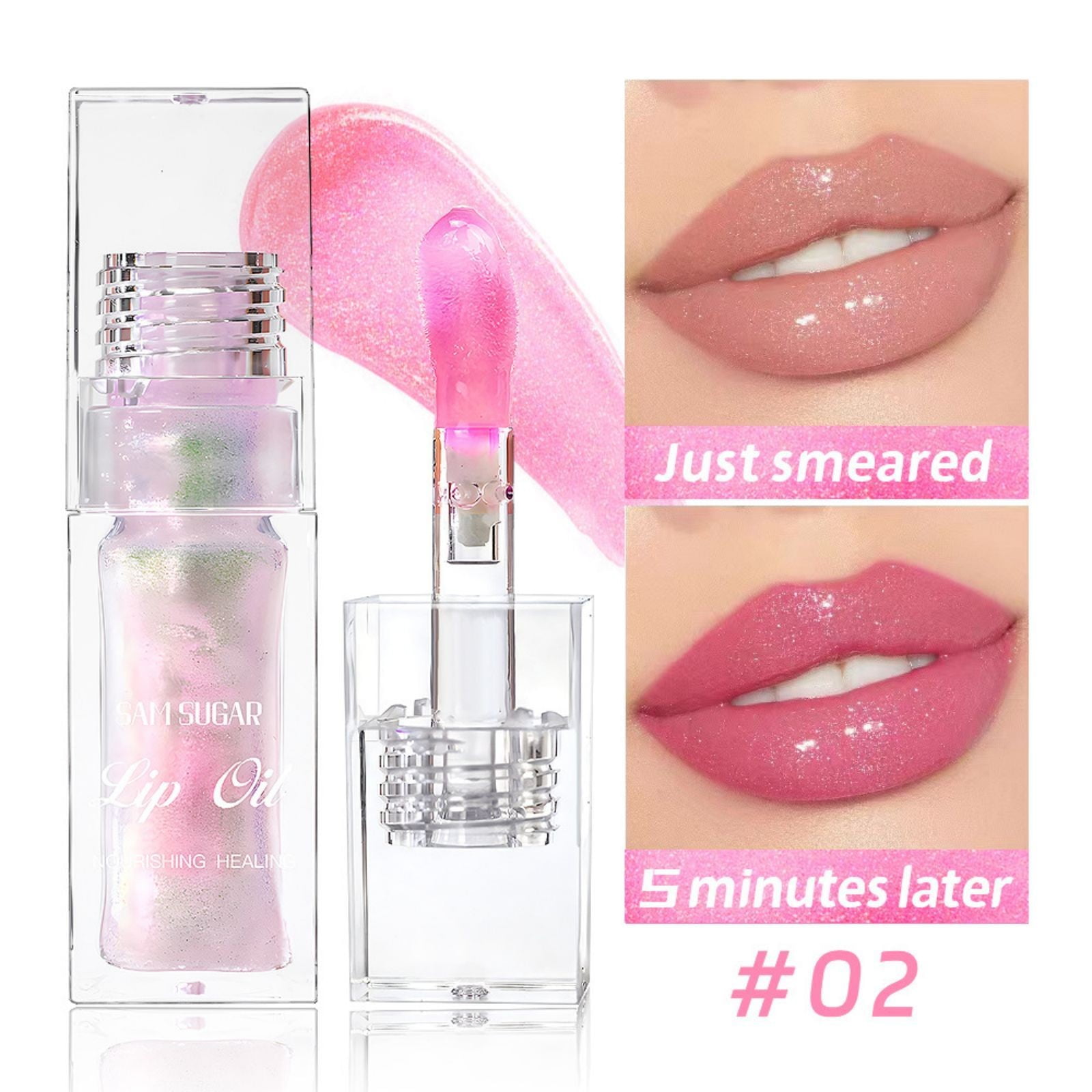 Summer Deal, Color Changing Lip Oil, Glowing Tint Lip Gloss, Hydrating ...