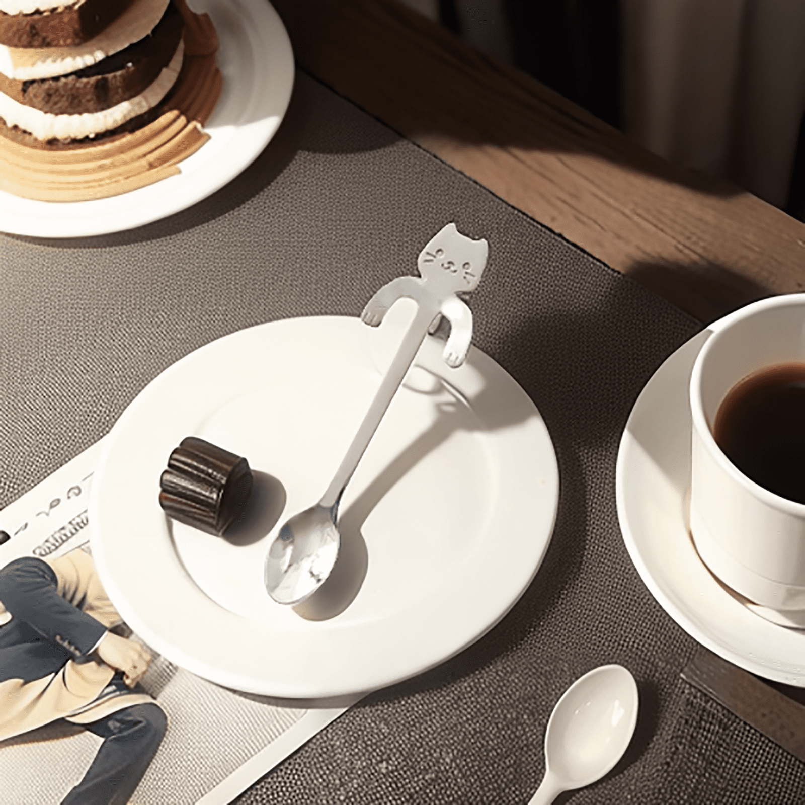 Savings Stainless Steel Coffee Spoons, Cute Mini Cat Spoon, Small ...