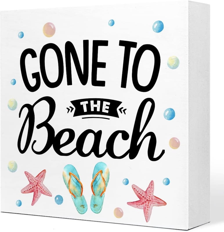Summer Decor,Beach Themed Wooden Signs,Summer Desk Decor,Gone To The ...