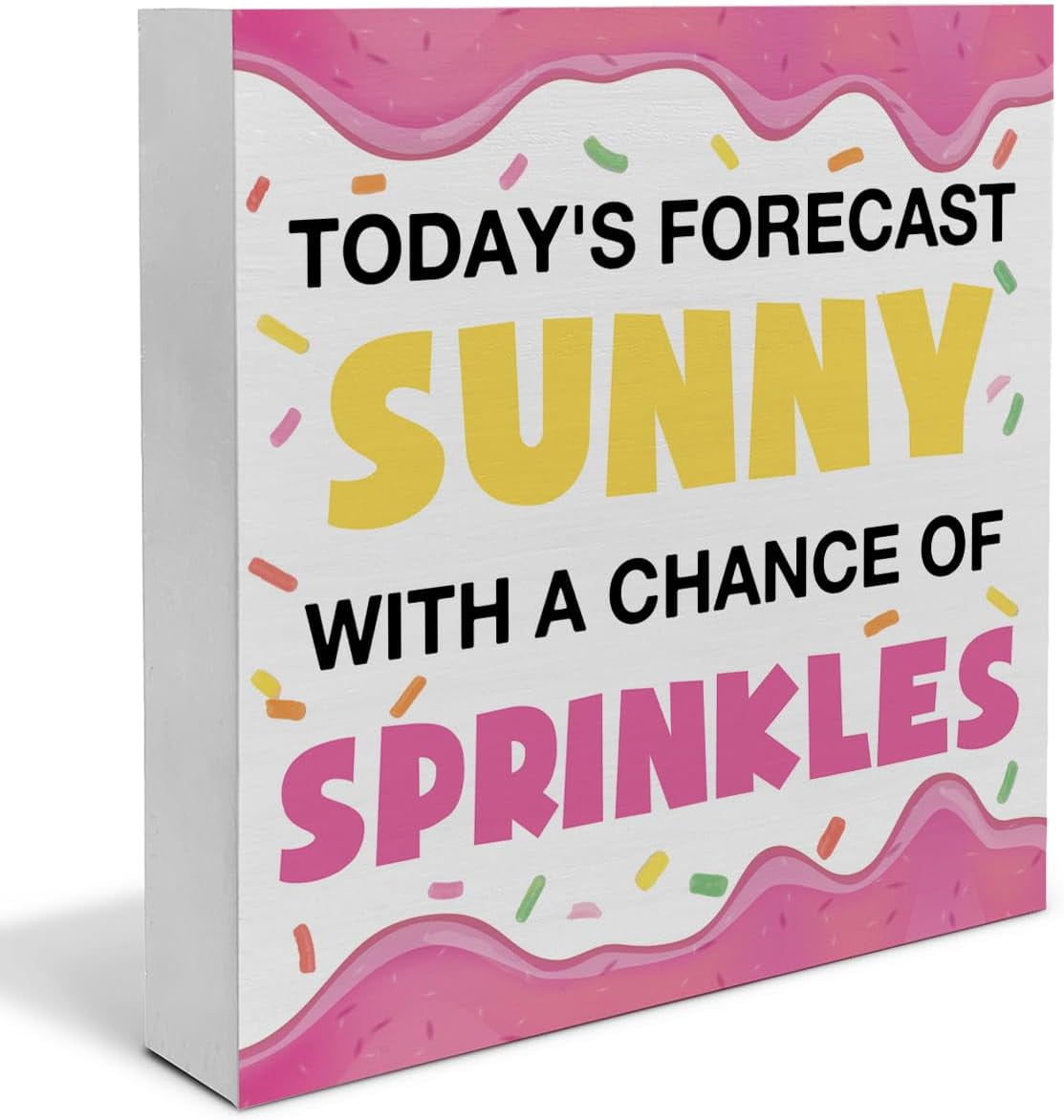Summer Decor, Sprinkles Decorations Pink Wooden Sign Summer Home Decor ...