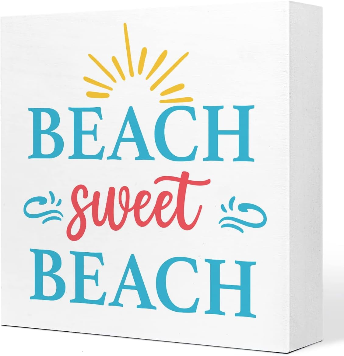 Summer Desk Decor,Beach Sweet Beach Sunshine Beach Wooden Plaque Sign Desk Decor,Rustic Beach ...