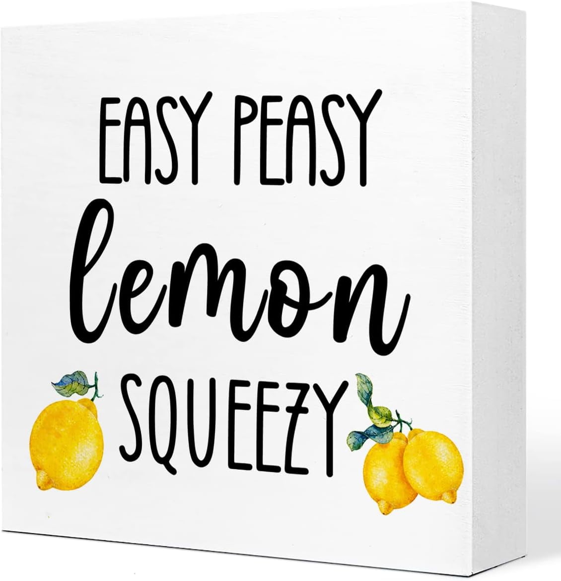 Summer Desk Decor,Easy Peasy Lemon Squeezy Wooden Plaque Sign Desk ...
