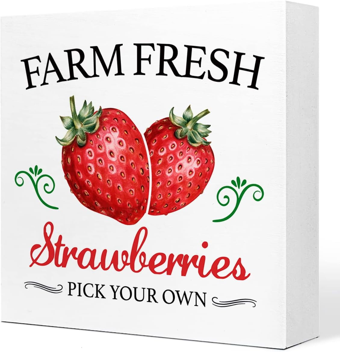 Summer Desk Decor,Farm Fresh Strawberries Pick Your Own Wooden Plaque ...