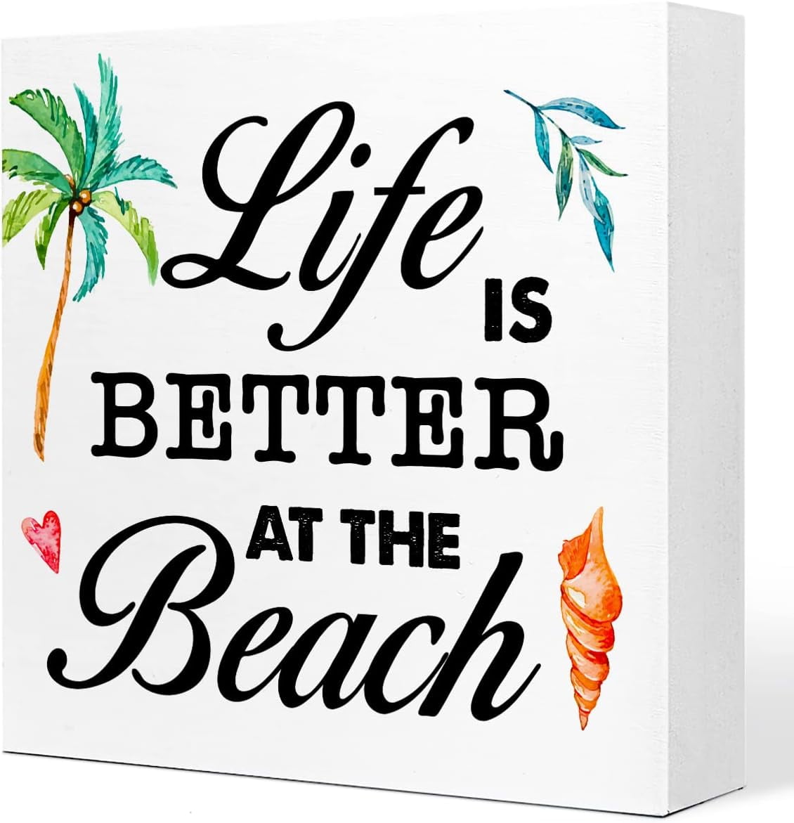 Summer Desk Decor,Funny The Beach Wooden Plaque Sign Desk Decor,Rustic ...