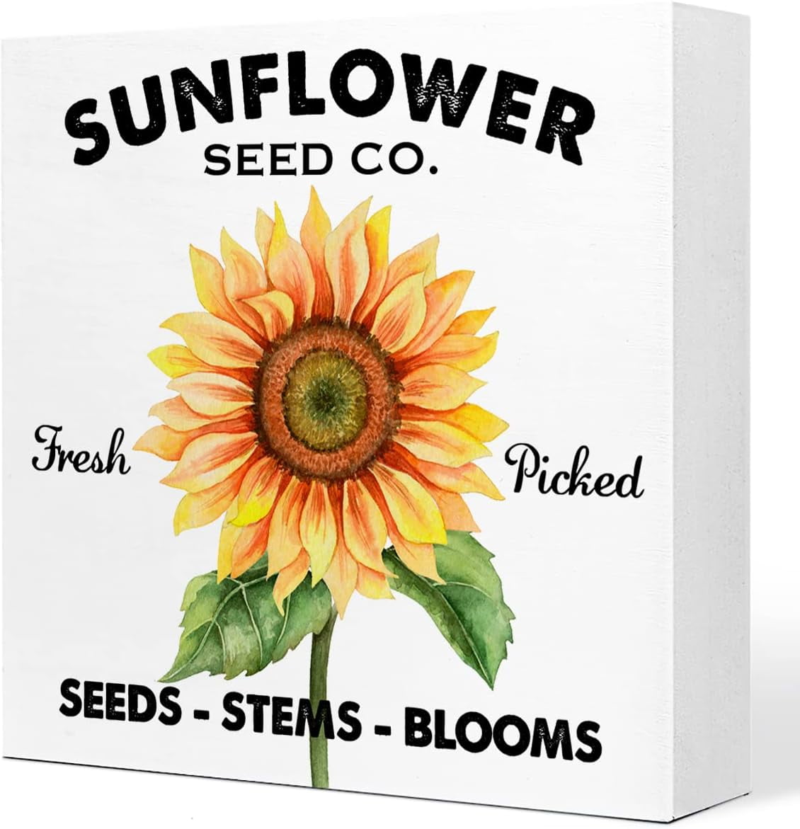 Summer Desk Decor,Sunflower Seed Company Wooden Plaque Sign Desk Decor ...