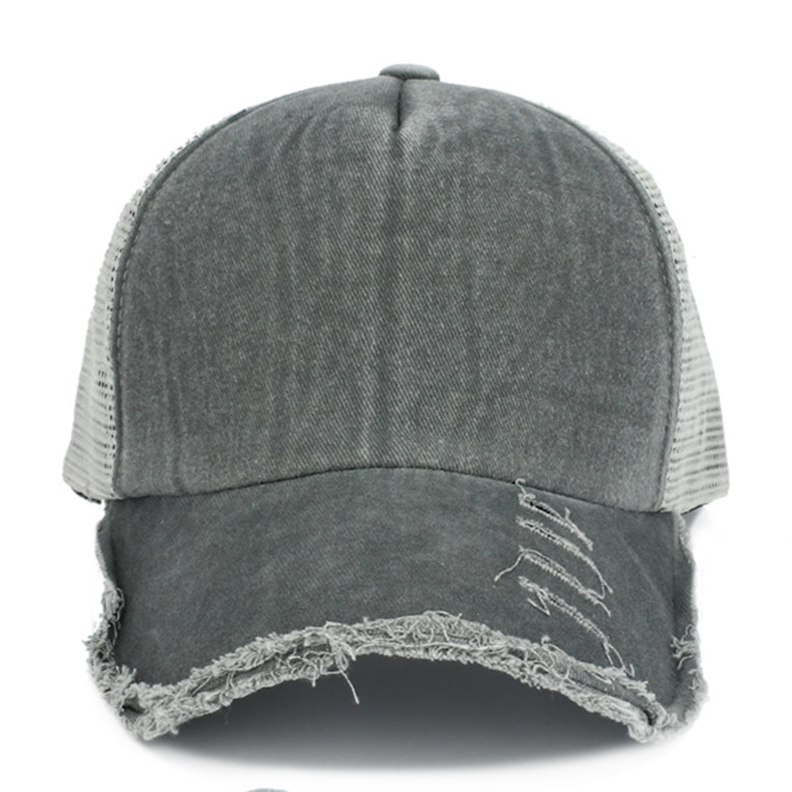 Summer Distressed Women Caps Baseball Hat Mesh Sun Sport Hats Hop Cap ...