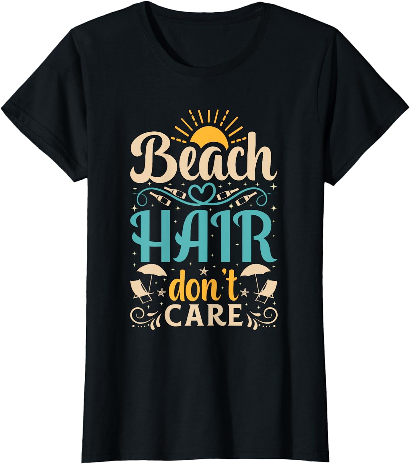 Summer Dont Care Sandy Toes Sunkissed Nose Sun and Beach T-Shirt ...