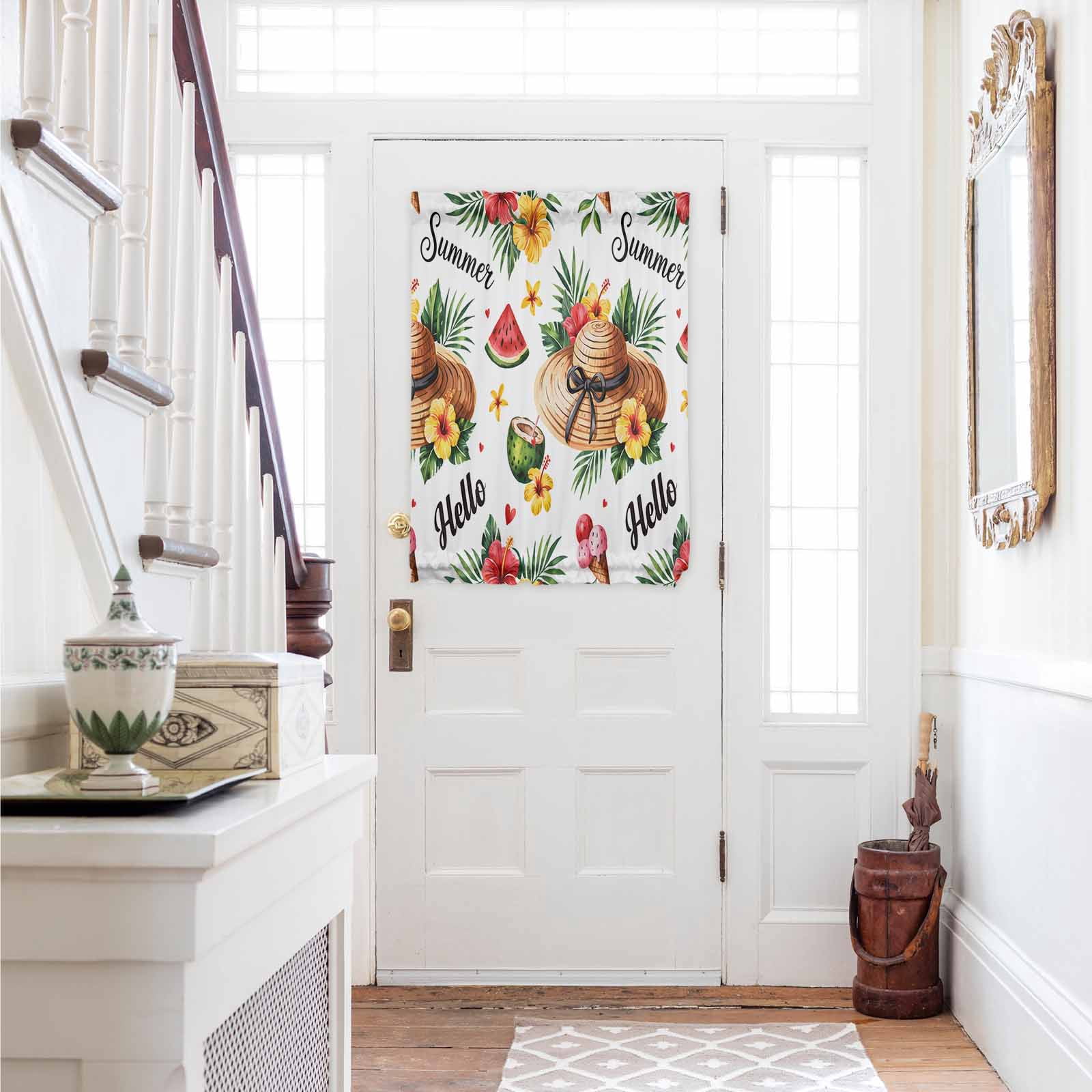 Summer Door Curtains for Door Window, French Sidelight Front Back Door ...
