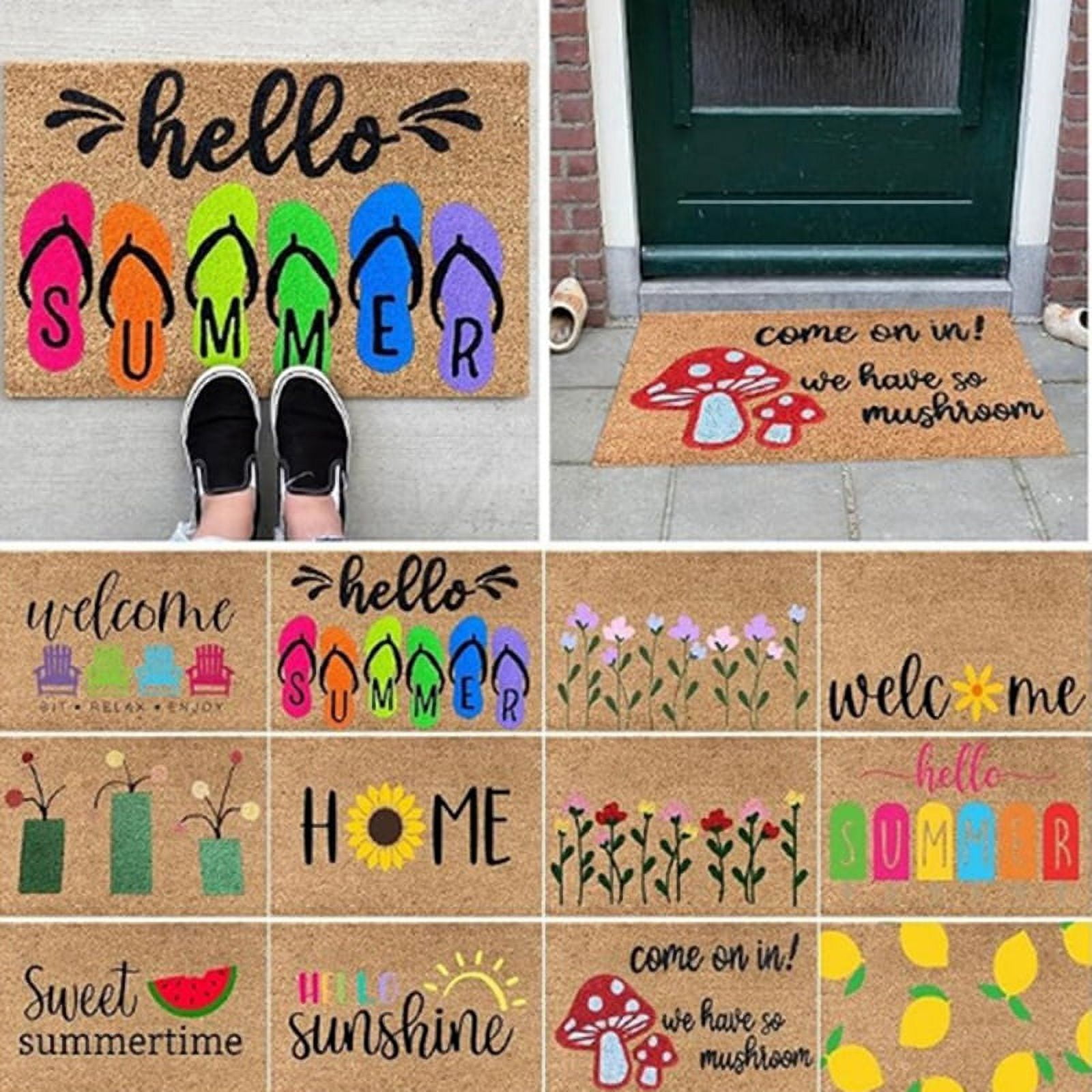 Summer Door Mats Outside Mats Funny Cute Doormats for Outdoor and ...