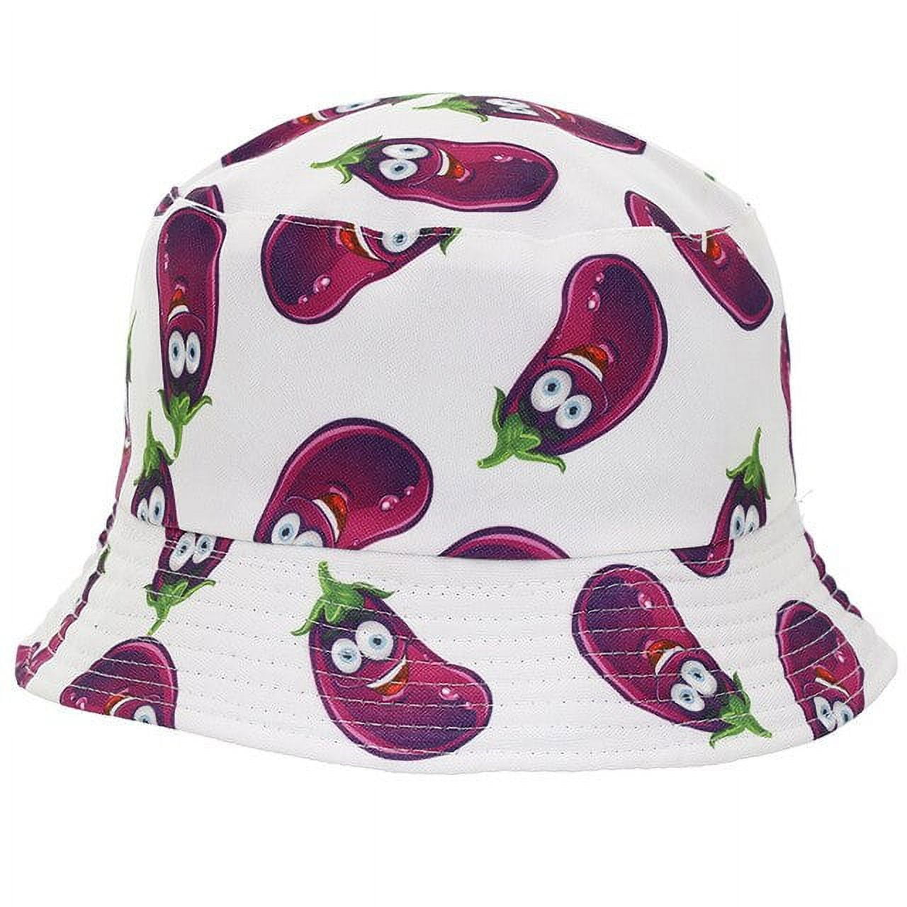 Summer Double Sided Vegetable Fruit Print Bucket Hat Fashion Hip Hop ...