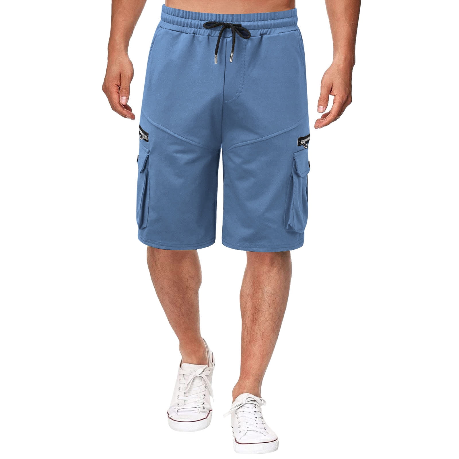 Summer Drawstring Classic Cargo Half Short Pants for Men Casual Beach ...
