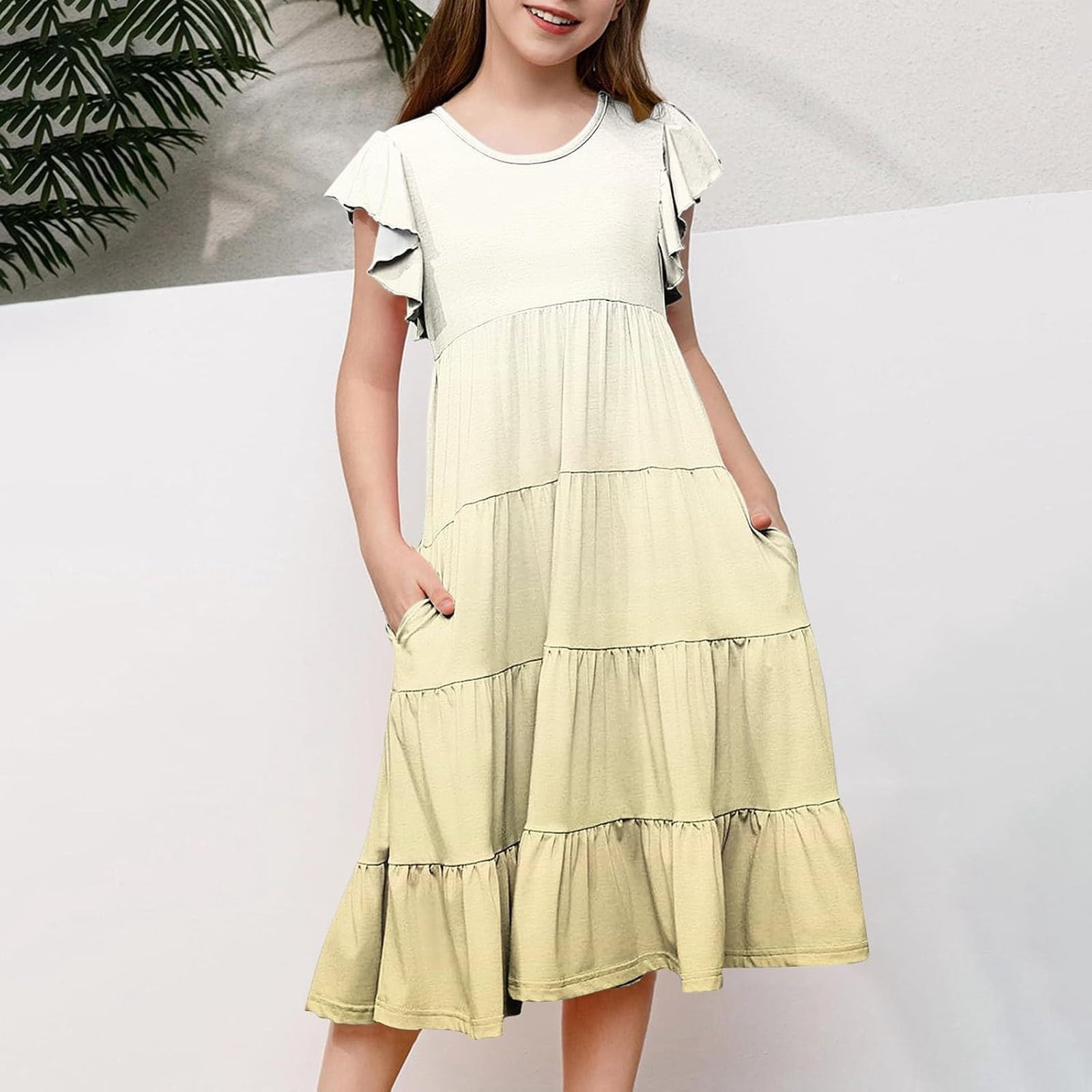 Summer Dresses For Girls Teen Dresss A-Line Floral Princess Dress ...