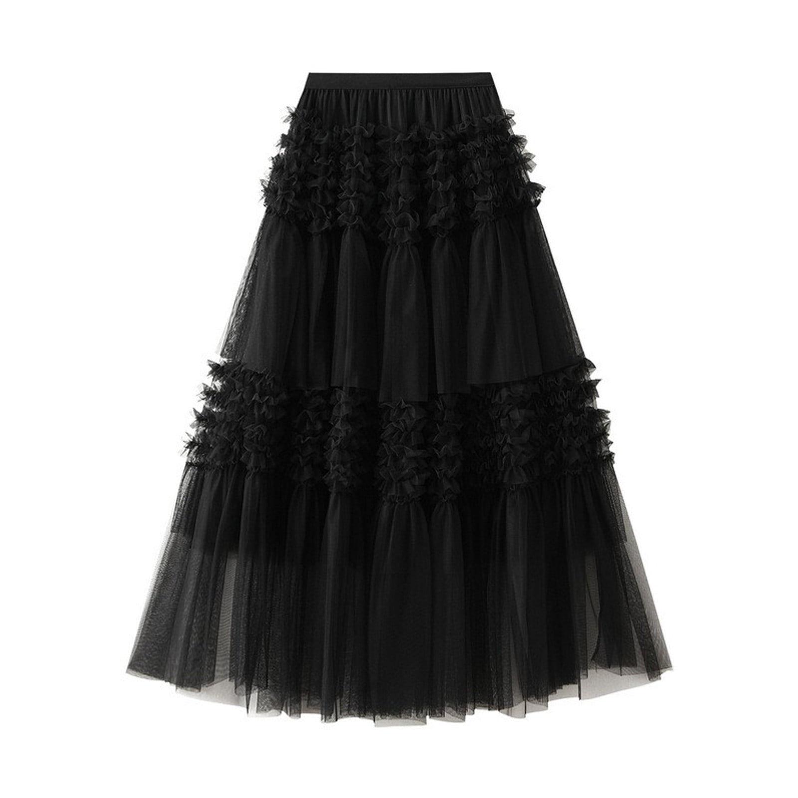 Summer Dresses For Women Solid Color Spring Super Fairy Yarn Big Swing ...