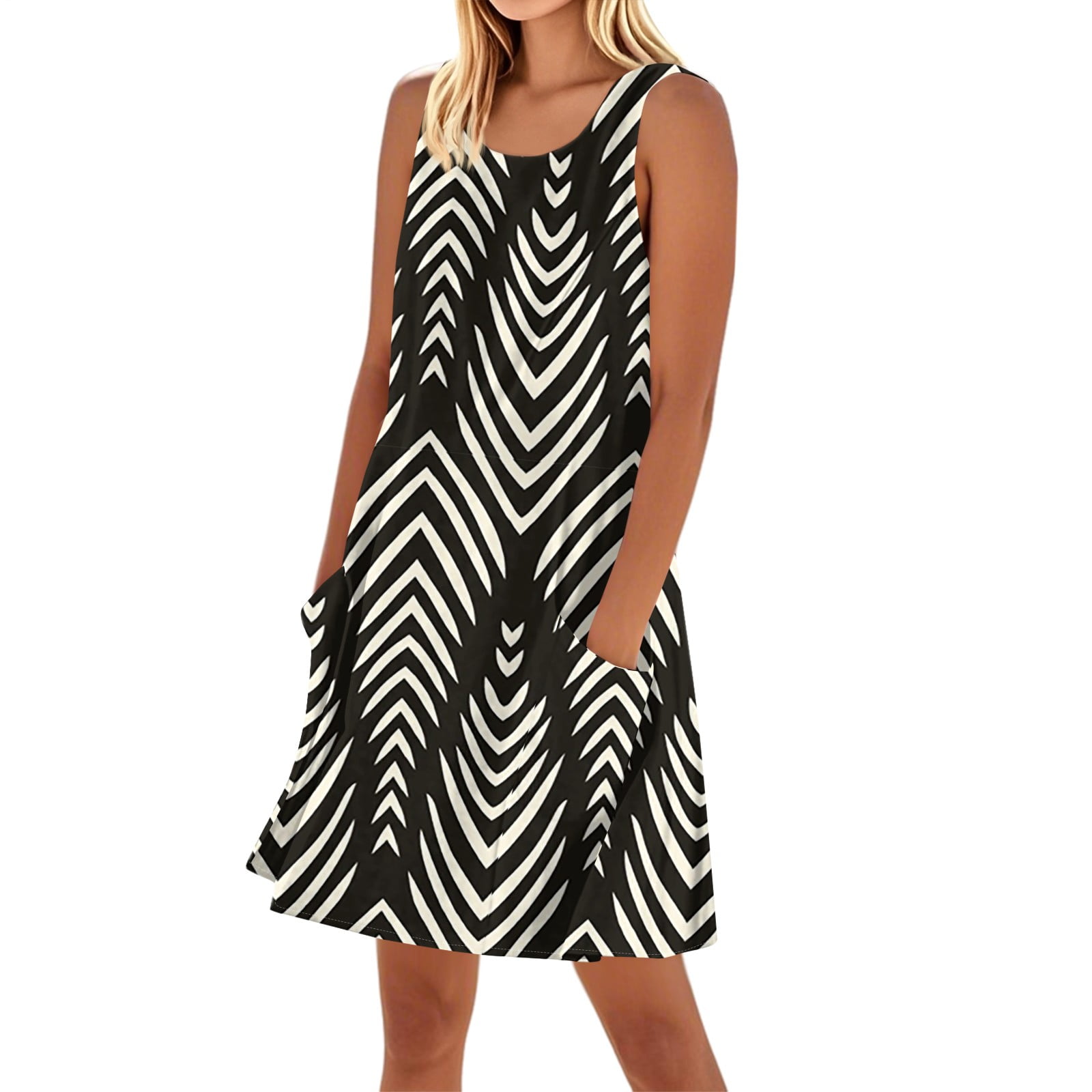 Summer Dresses for Women 2026 Casual Print Bohemian Dress Boat Neck ...