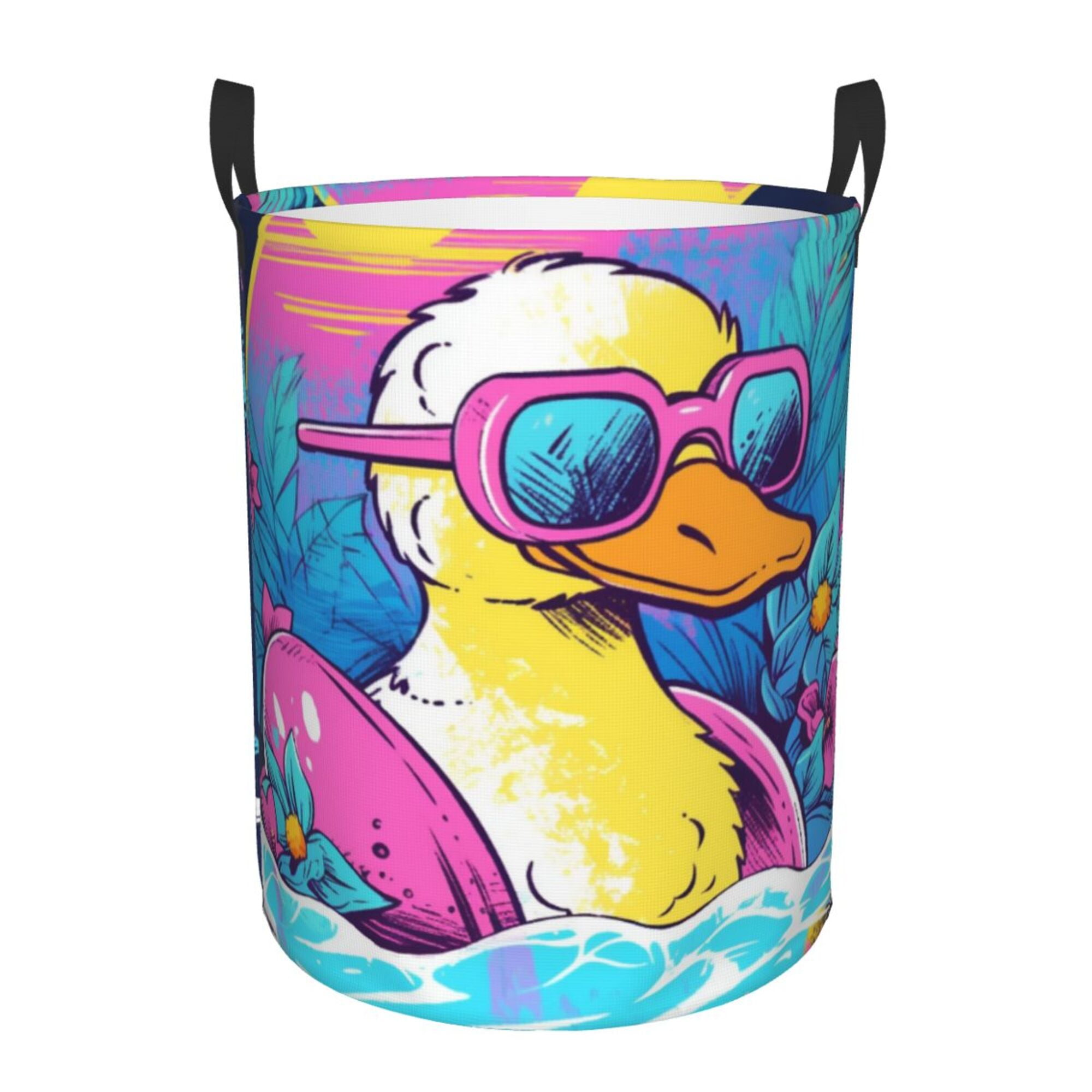 Summer Duck Laundry Hamper Medium Storage Basket/Toy Organizer/Dirty ...