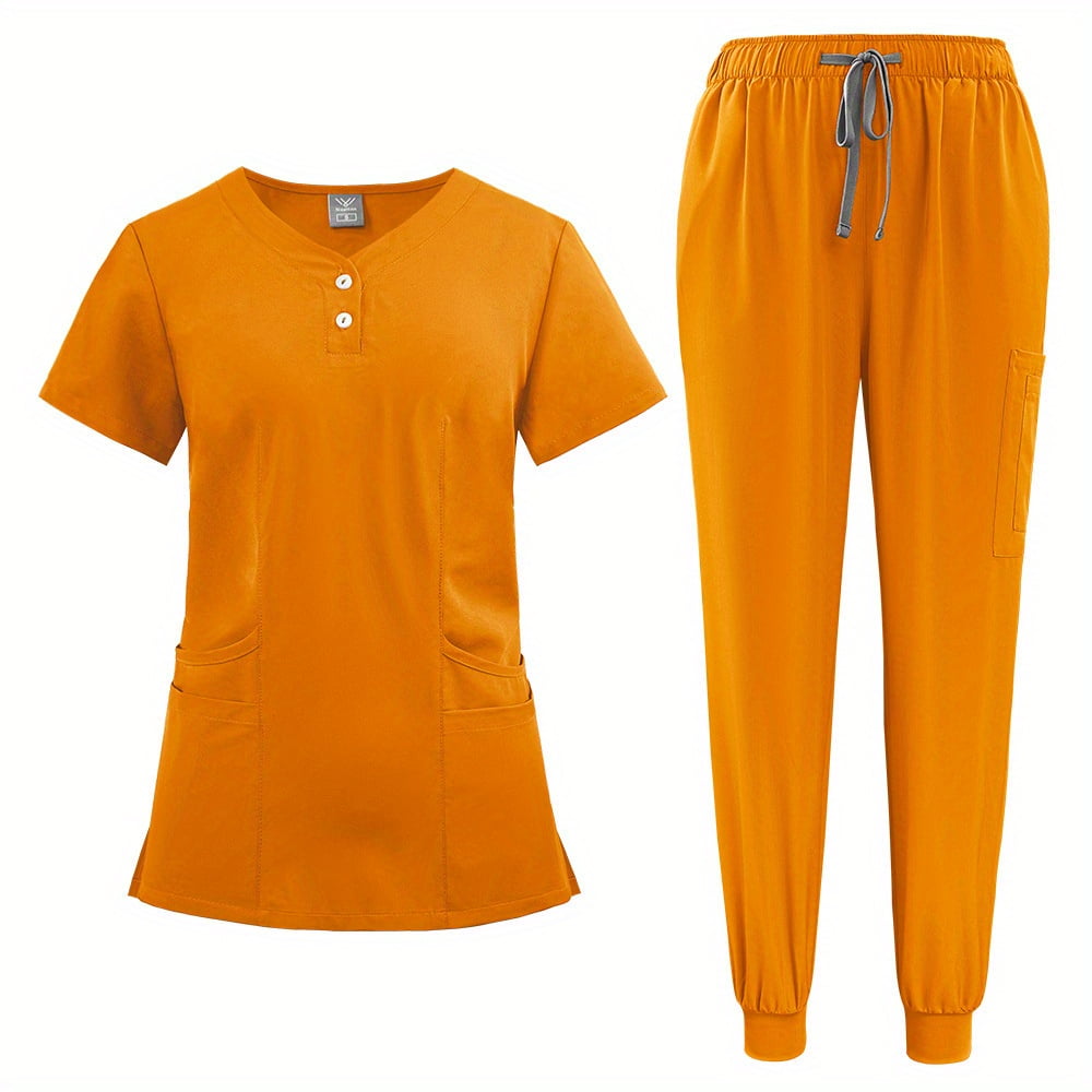 Summer Elastic Button Large Size Casual Doctor Nurse Hospital Overalls ...