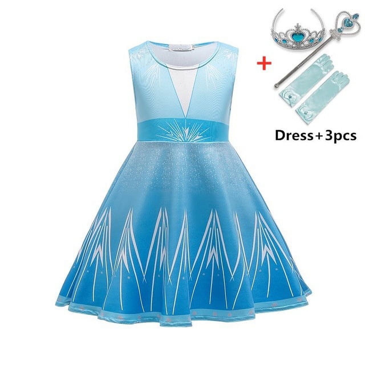 Summer Elsa Sleeveless, One-pieces Anna Elsa Costume Girls Dress ...