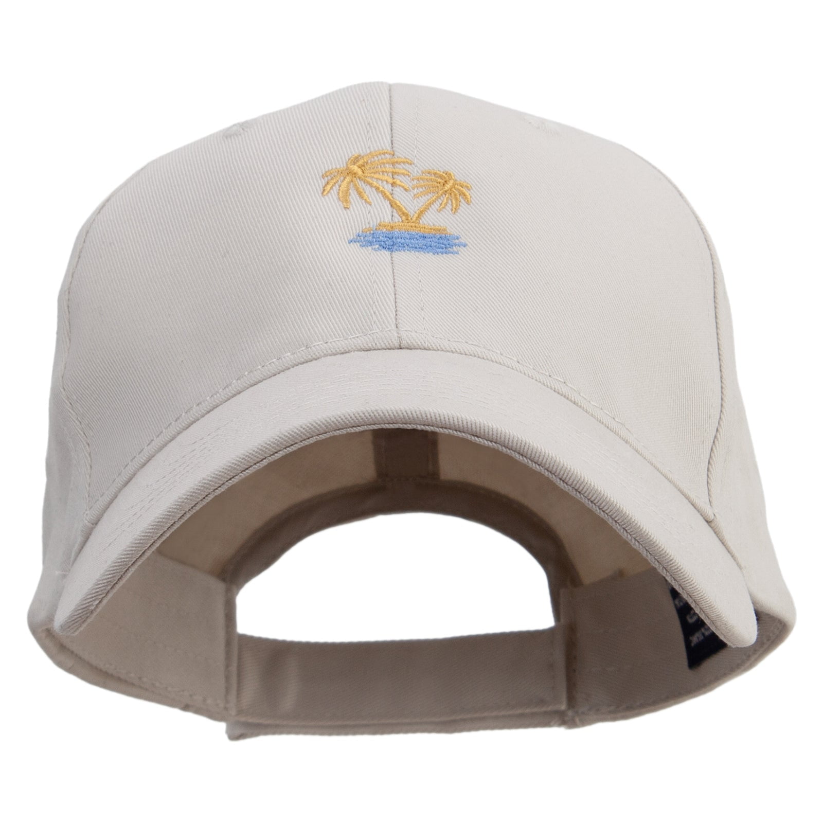 Summer Emblem with Palm Trees Embroidered Low Profile Organic Cotton ...