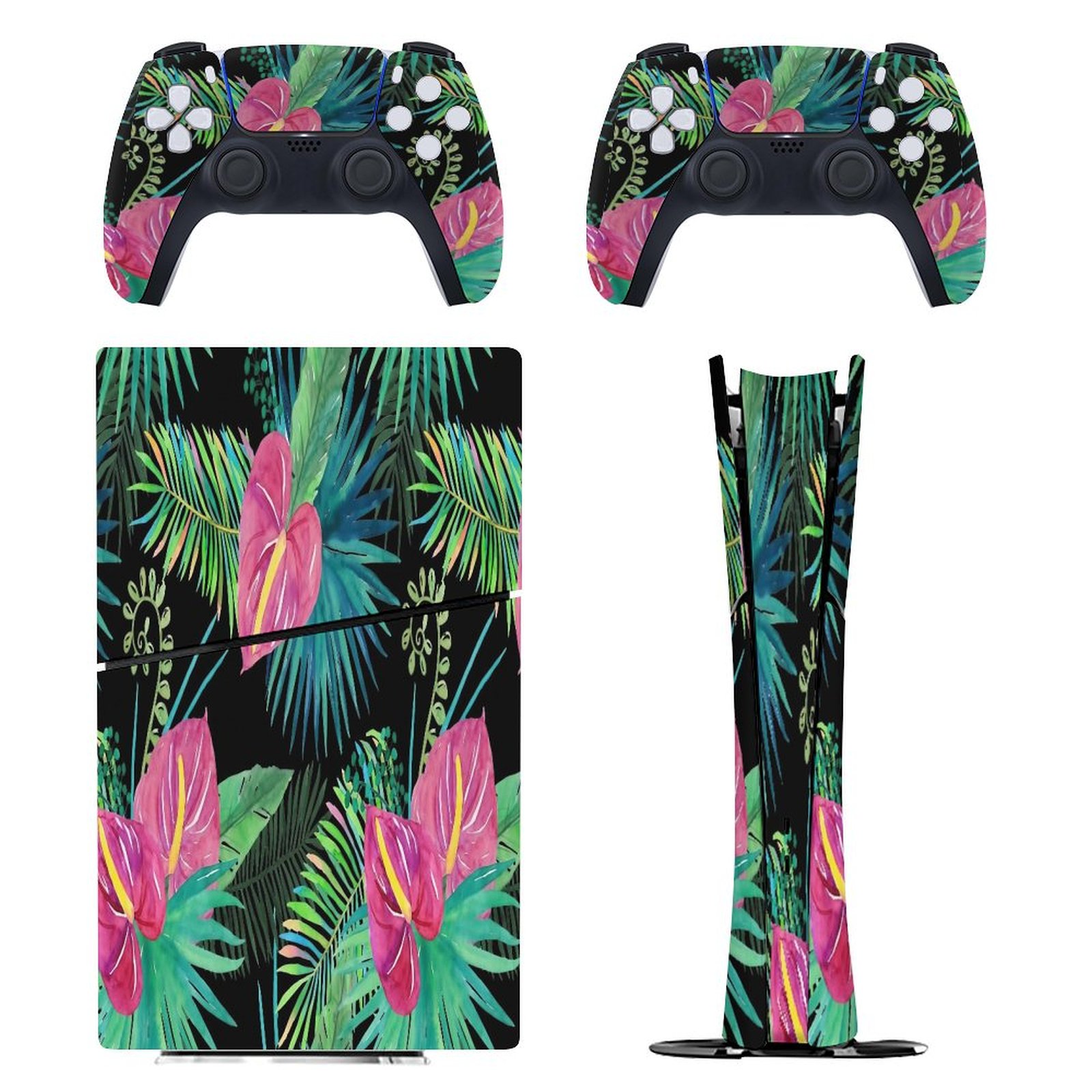 Summer Exotic Floral Tropical Palm Leaves PS5/PS5 Pro/PS5 Slim Digital ...