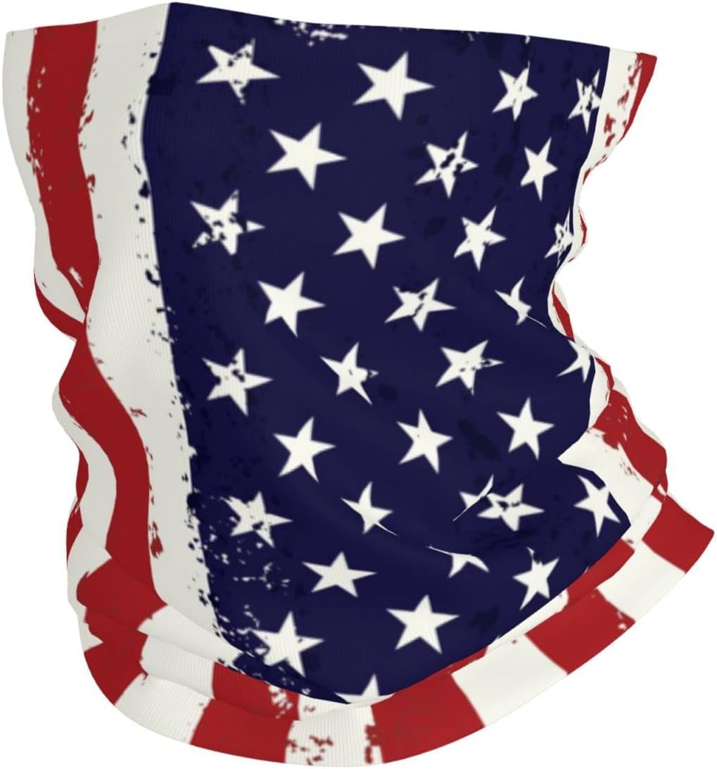 Summer Face Mask Breathable Sun Protection American Flag Neck Gaiter ...