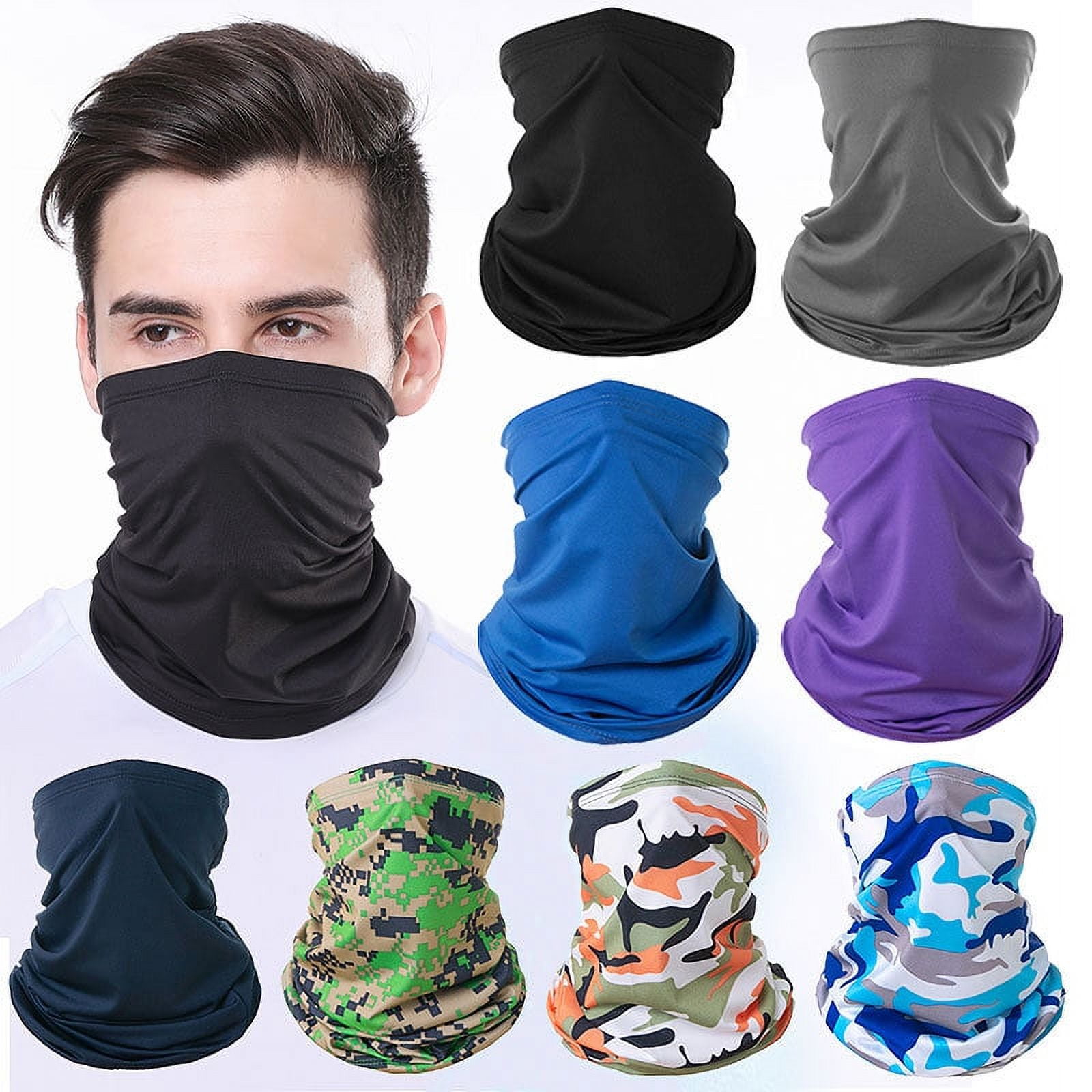 Summer Face Mask for Men Ski Mask Neck Gaiters Scarf Face Covering ...